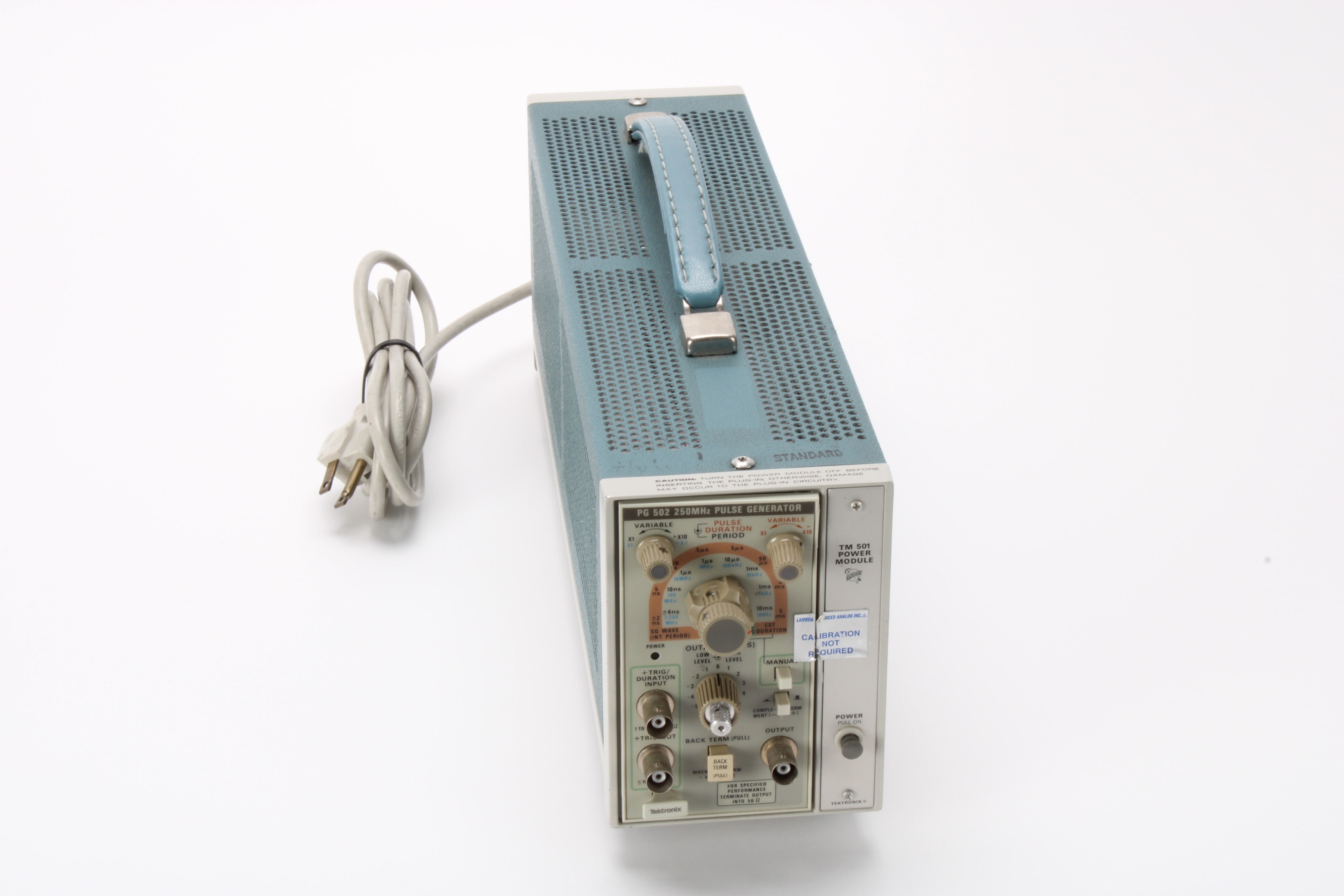 Tektronix TM 501 Power Module W/ PG 502 250MHz Pulse Generator Module ...