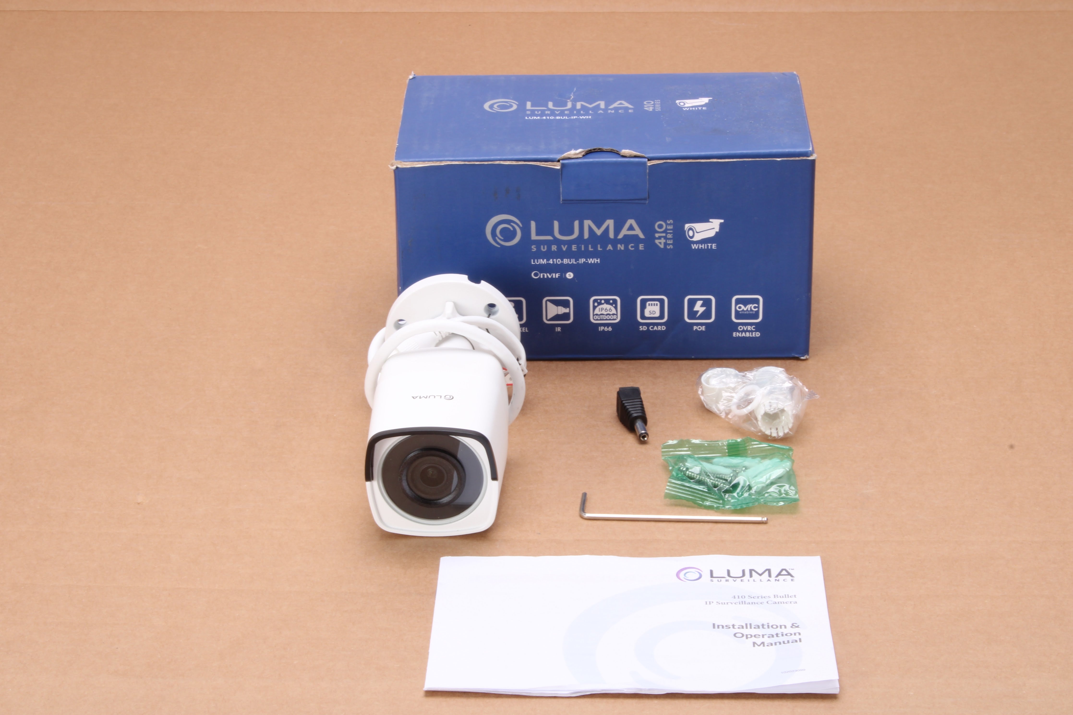 Luma LUM-410-BUL-IP-WH Bullet IP Outdoor Camera With Accessories – NTC Tech