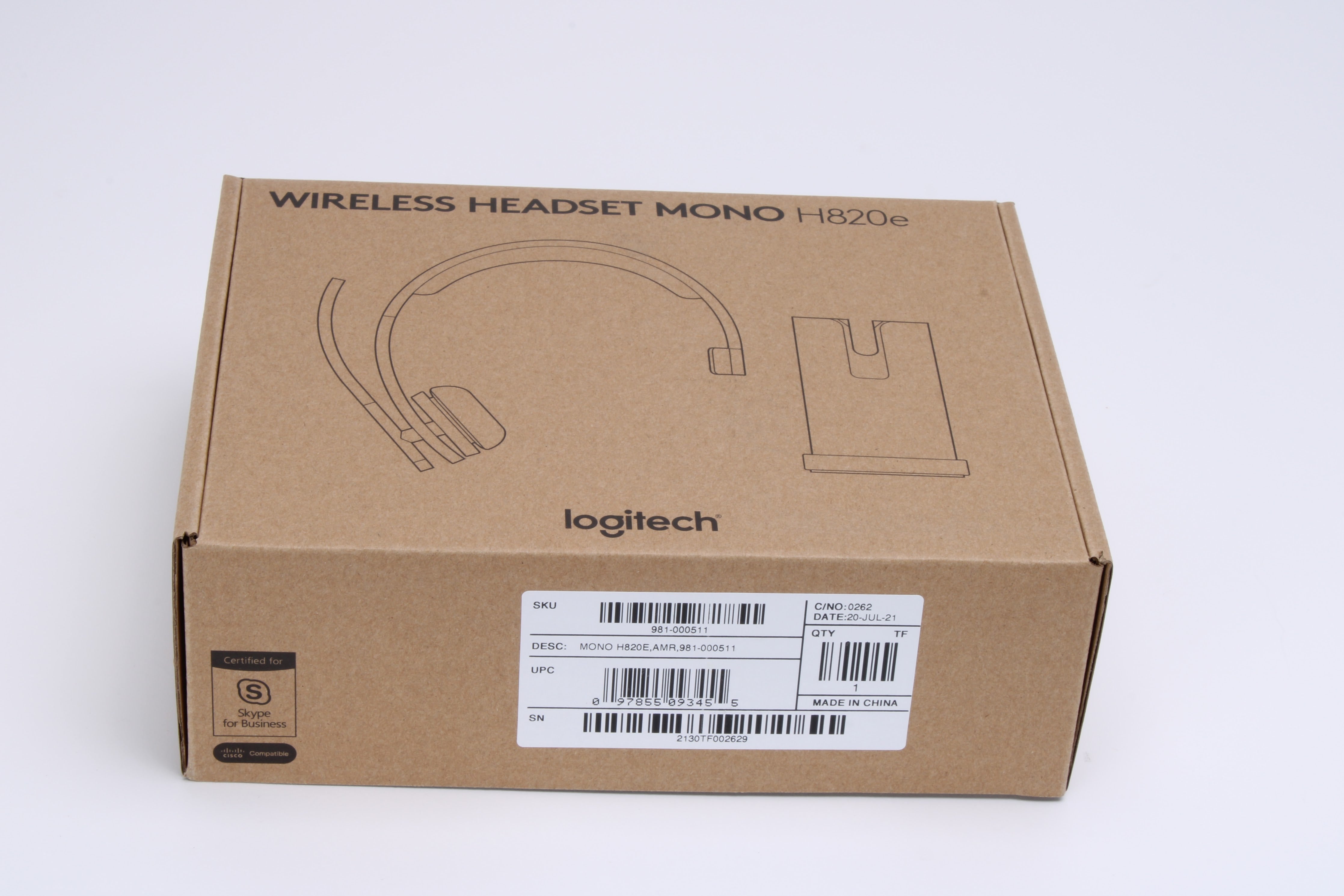 Logitech H820e Mono Wireless Headset 097855093455 - New Open Box – NTC Tech