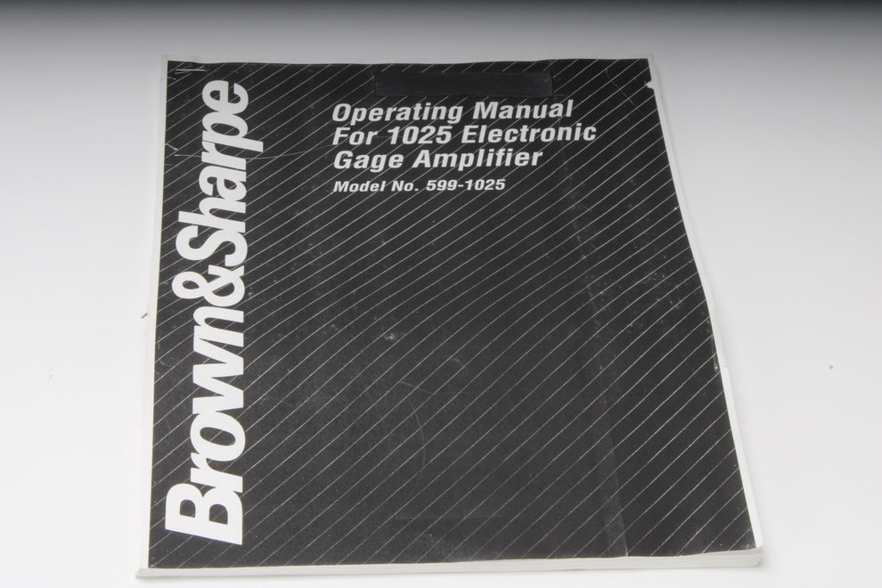 Brown & Sharpe 599-1025 Gage Amplifier With User Manual – NTC Tech