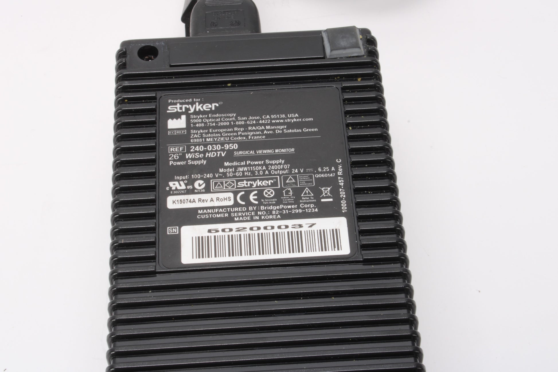 Stryker Endoscopy 240-030-950 Power Supply for 26" Vision Elect Monito ...