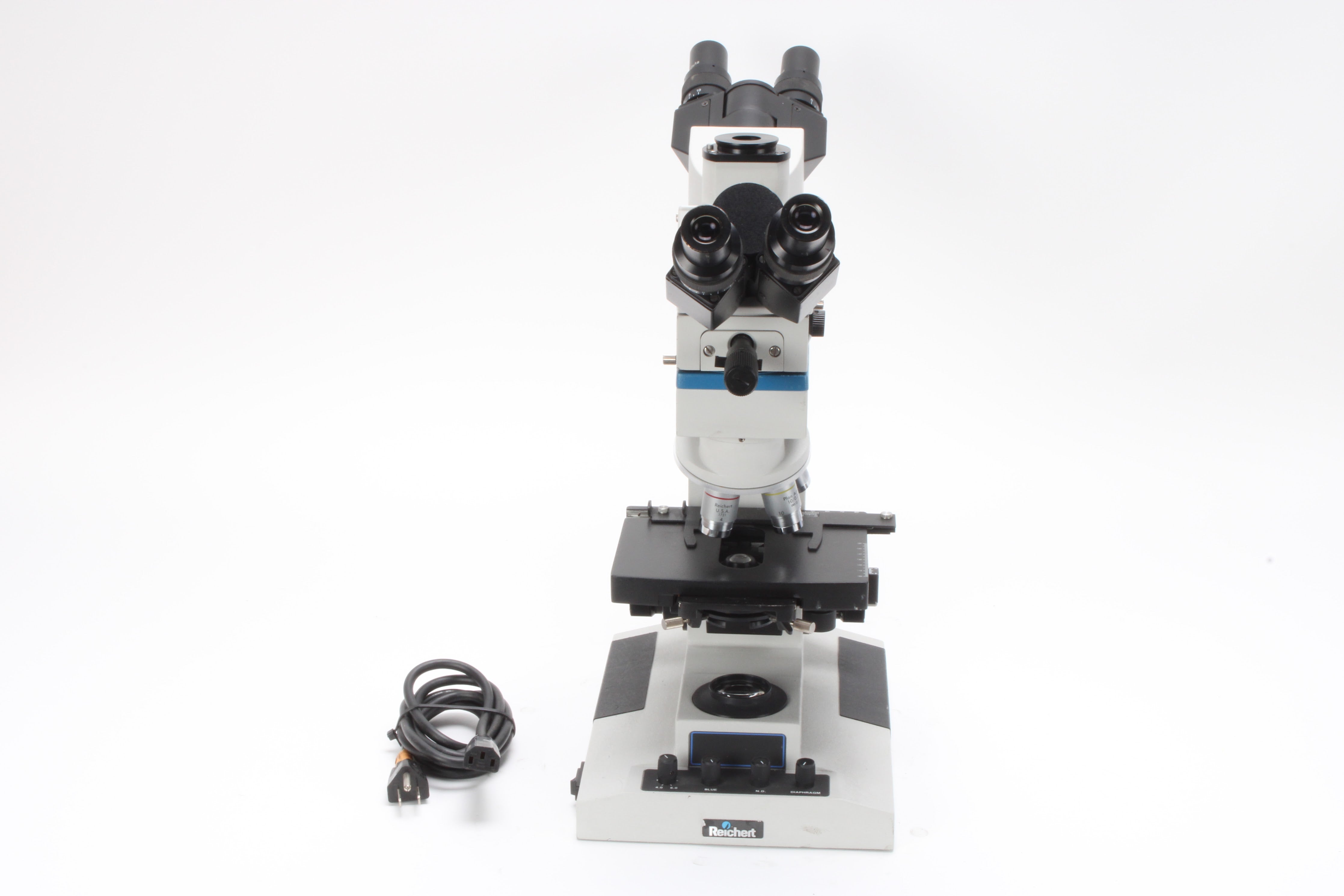 Reichert Microstar IV 410 Trinocular Head Microscope W/ 4x, 10x, 40x ...