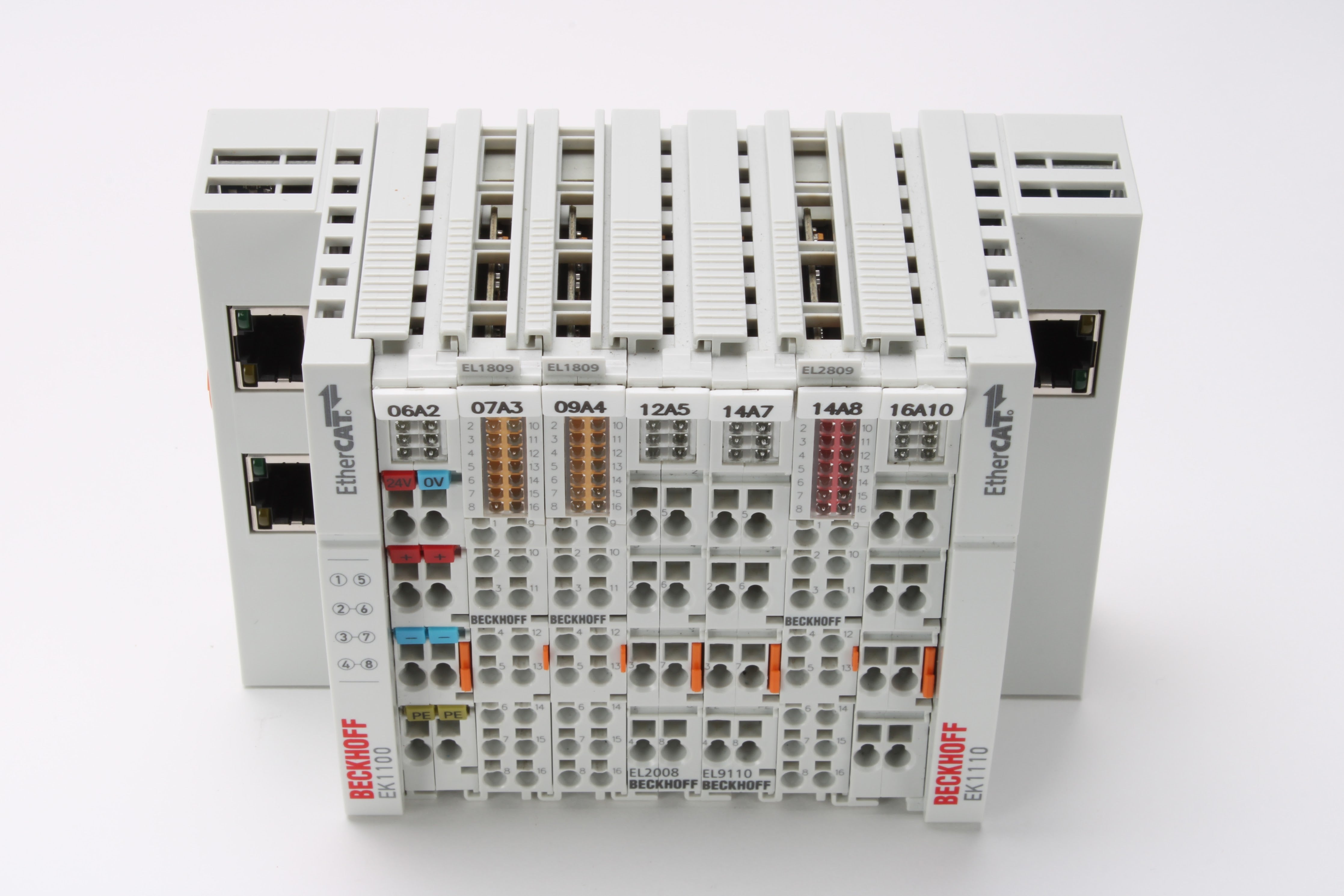 Beckhoff 2x EK1100 EtherCAT W/ 2x EL1809 , 1x EL2809 1x EL2008 1x EL91 ...