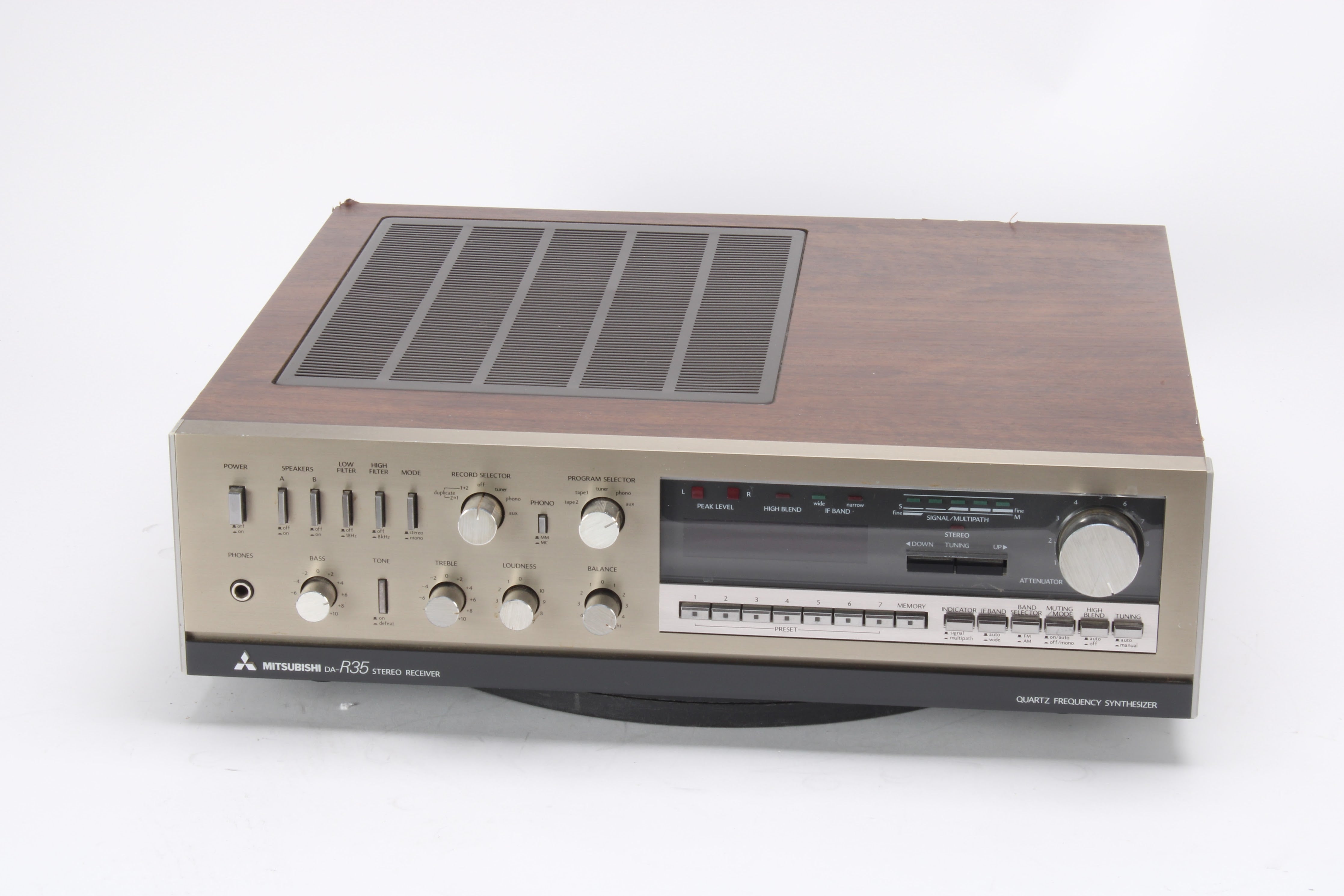 Mitsubishi DA-R35 AM/FM Stereo Receiver Vintage Solid State Tuner Ampl ...
