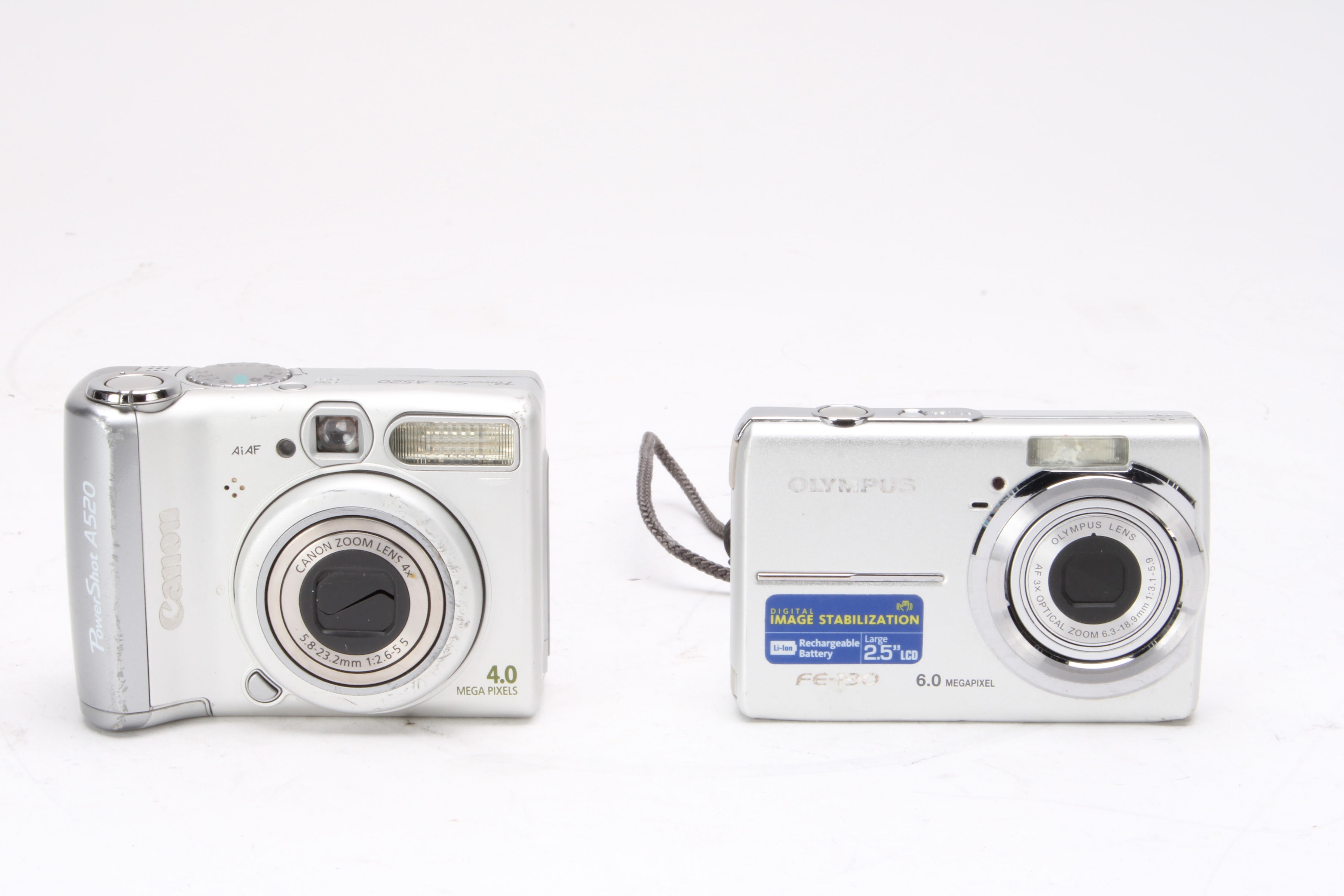 Canon PC1106 & Olympus FE-190 Digital Camera Lot of 2 - AS IS – NTC Tech