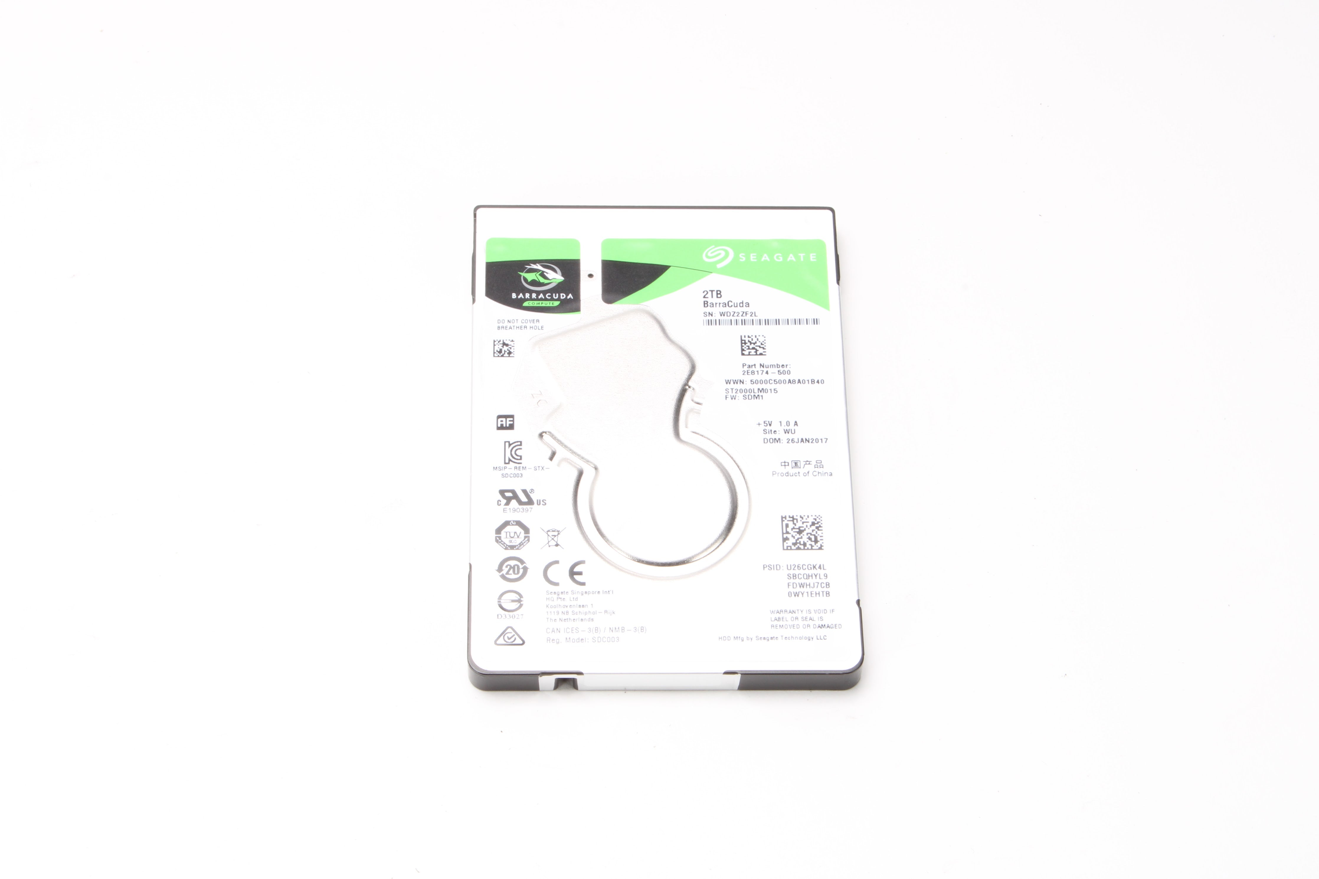 Seagate ST2000LM015 Barracuda 2TB 5400 RPM 2.5" SATA HDD 2E8174-500 ...