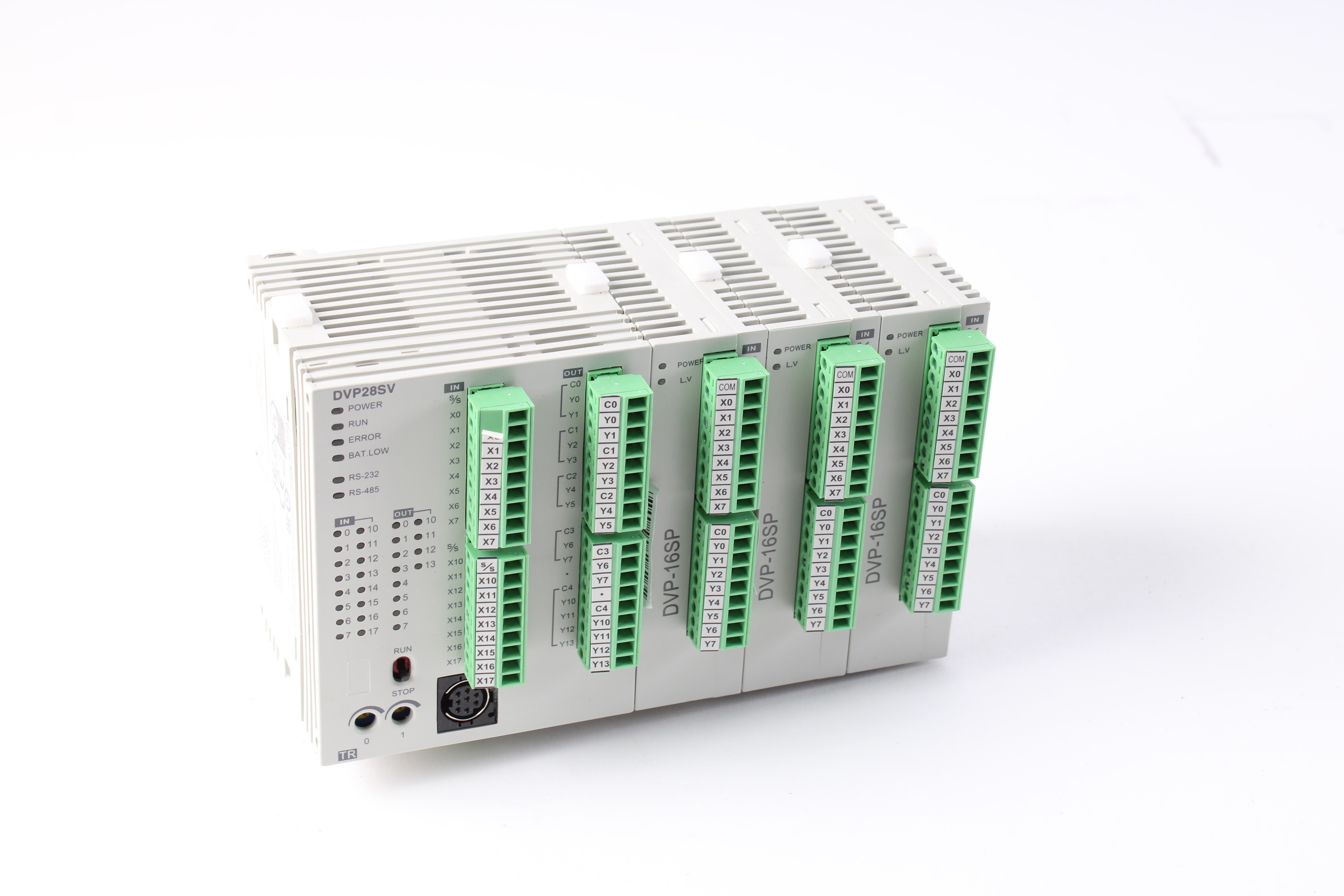 Delta DVP28SV11T2 Programming Logic Controller / 3x DVP-16SP Expansion ...