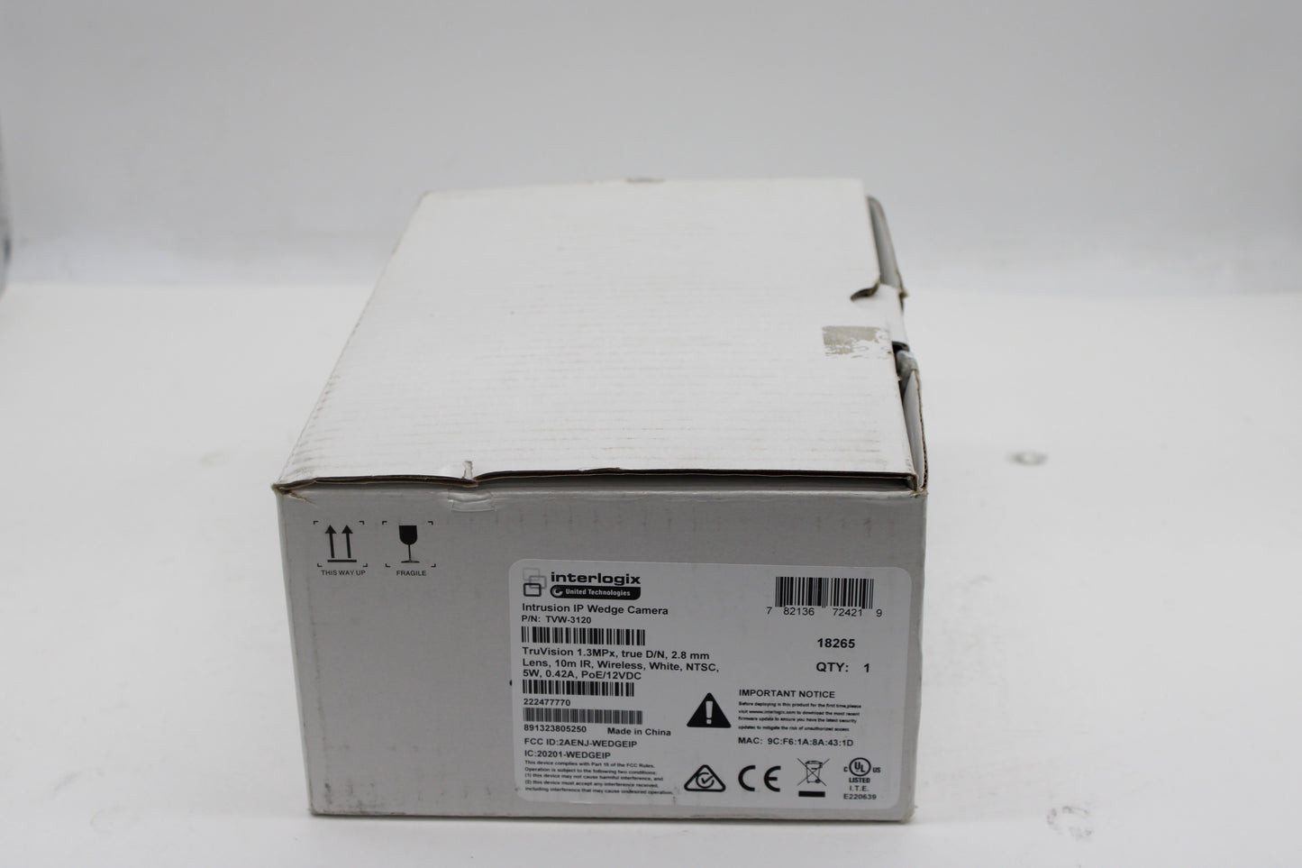 Interlogix TVW-3120 Intrusion IP Wedge Camera / 782136724219 - Missing – NTC Tech