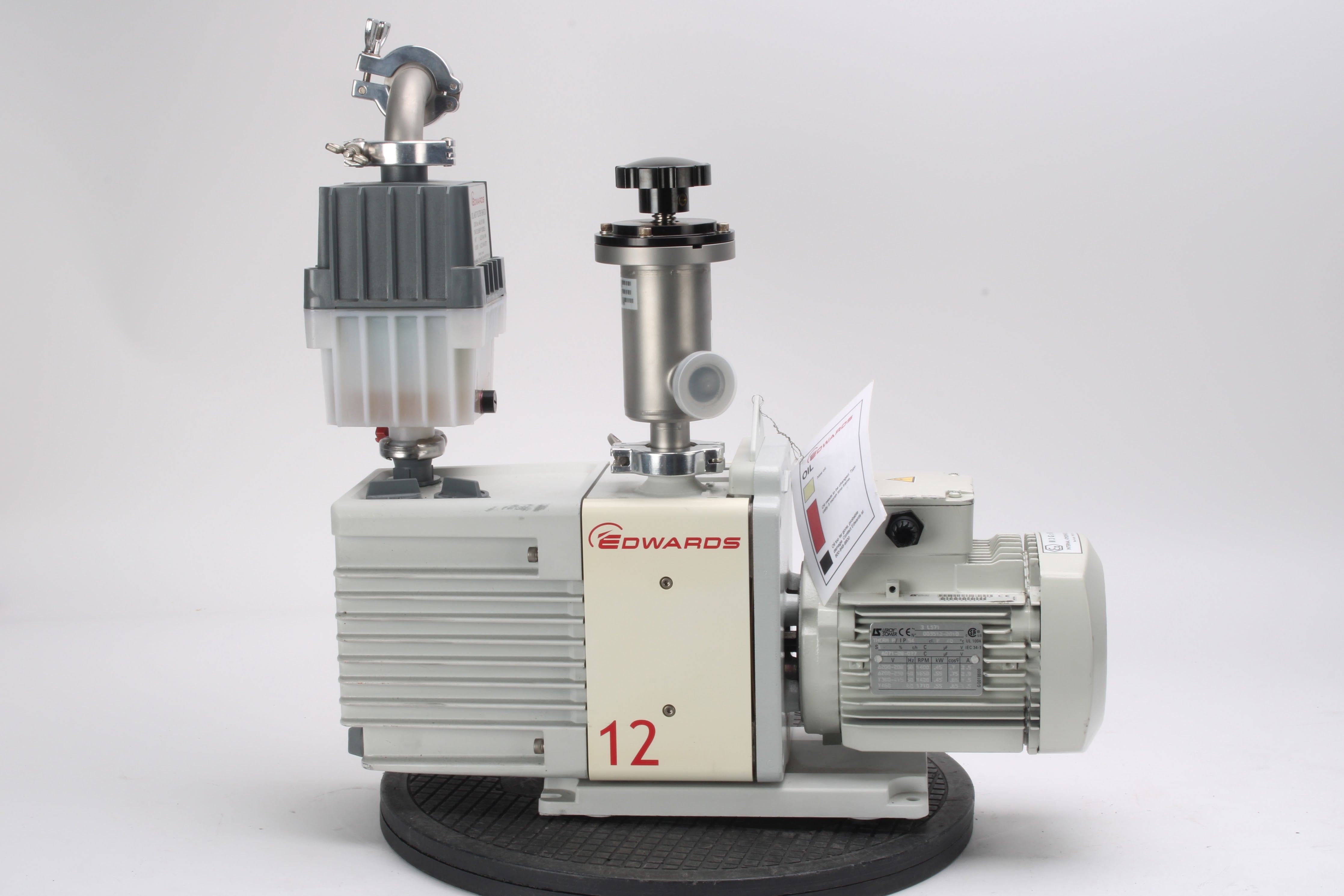 Edwards RV12 Rotary Dual Vane Stage Vacuum Pump W/ Edwards Oil mist fi ...