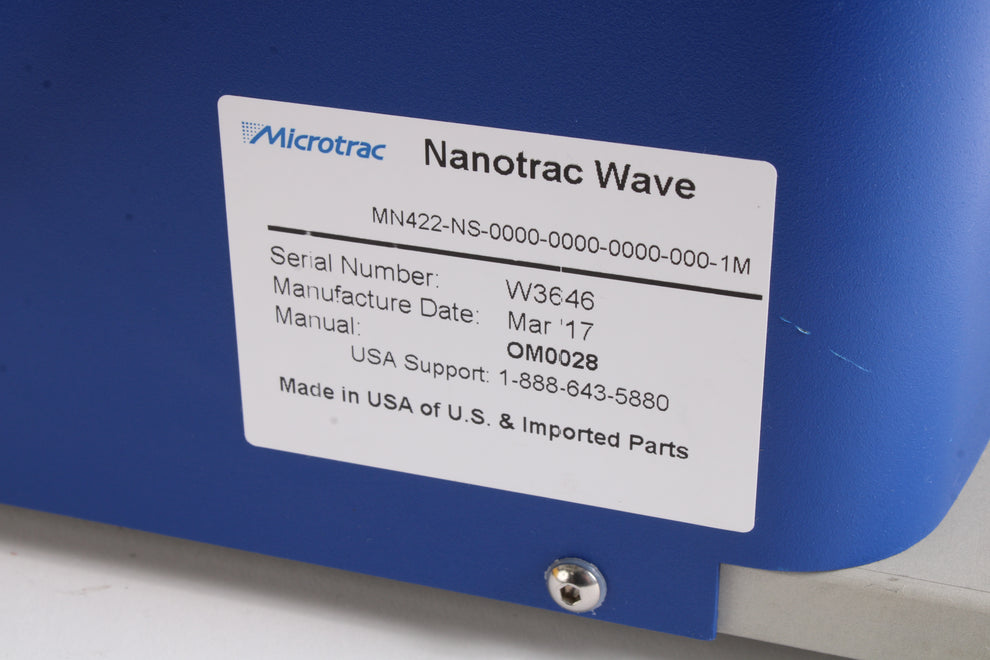 Microtrac Nanotrac Flex Wave MN422 Nanoparticle Size Analyzer DLS – NTC ...