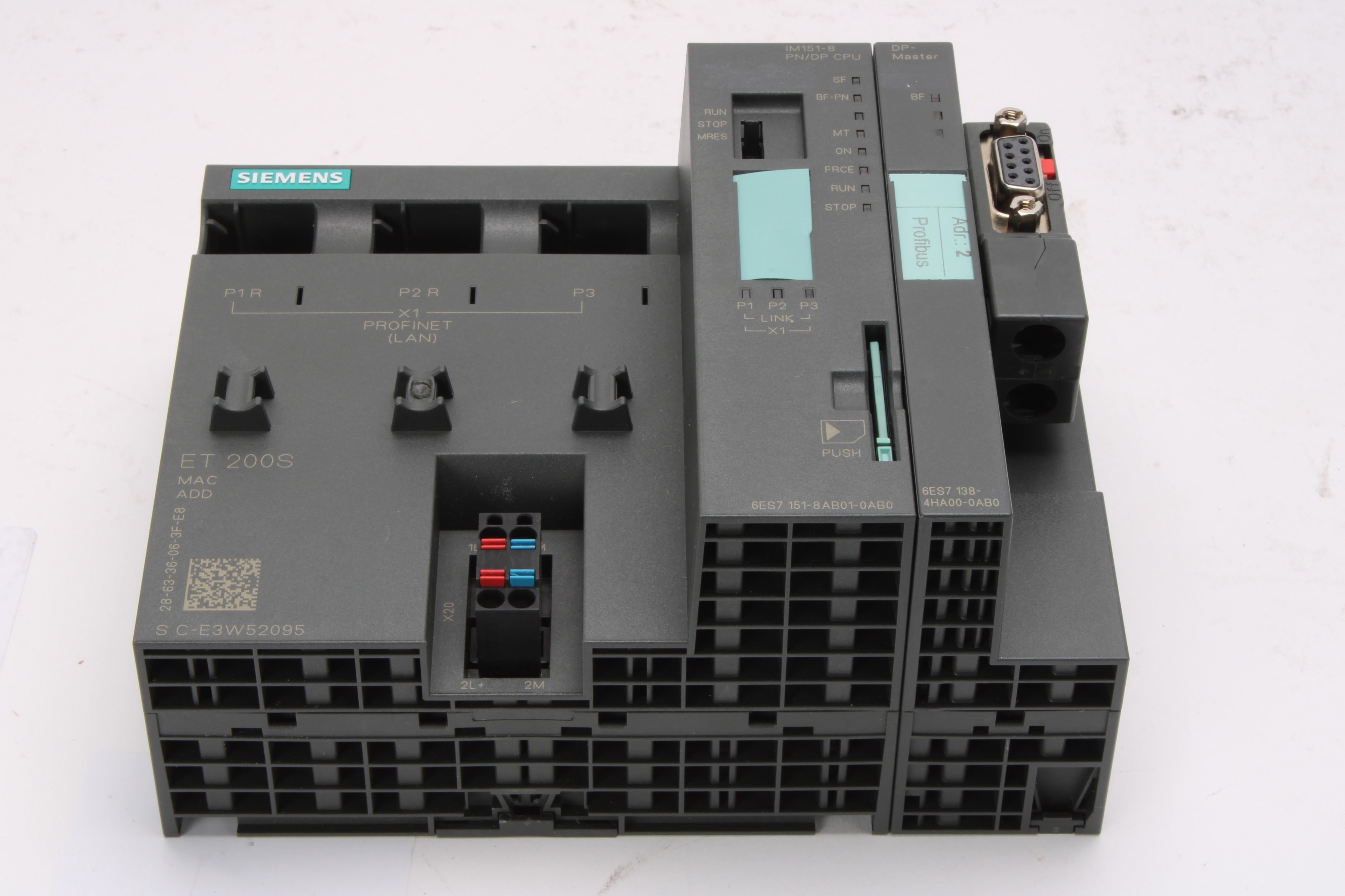 Siemens ET 200S With IM151-8 PN/DP CPU, 6ES7138-4HA00-0AB0 DP-Master I ...