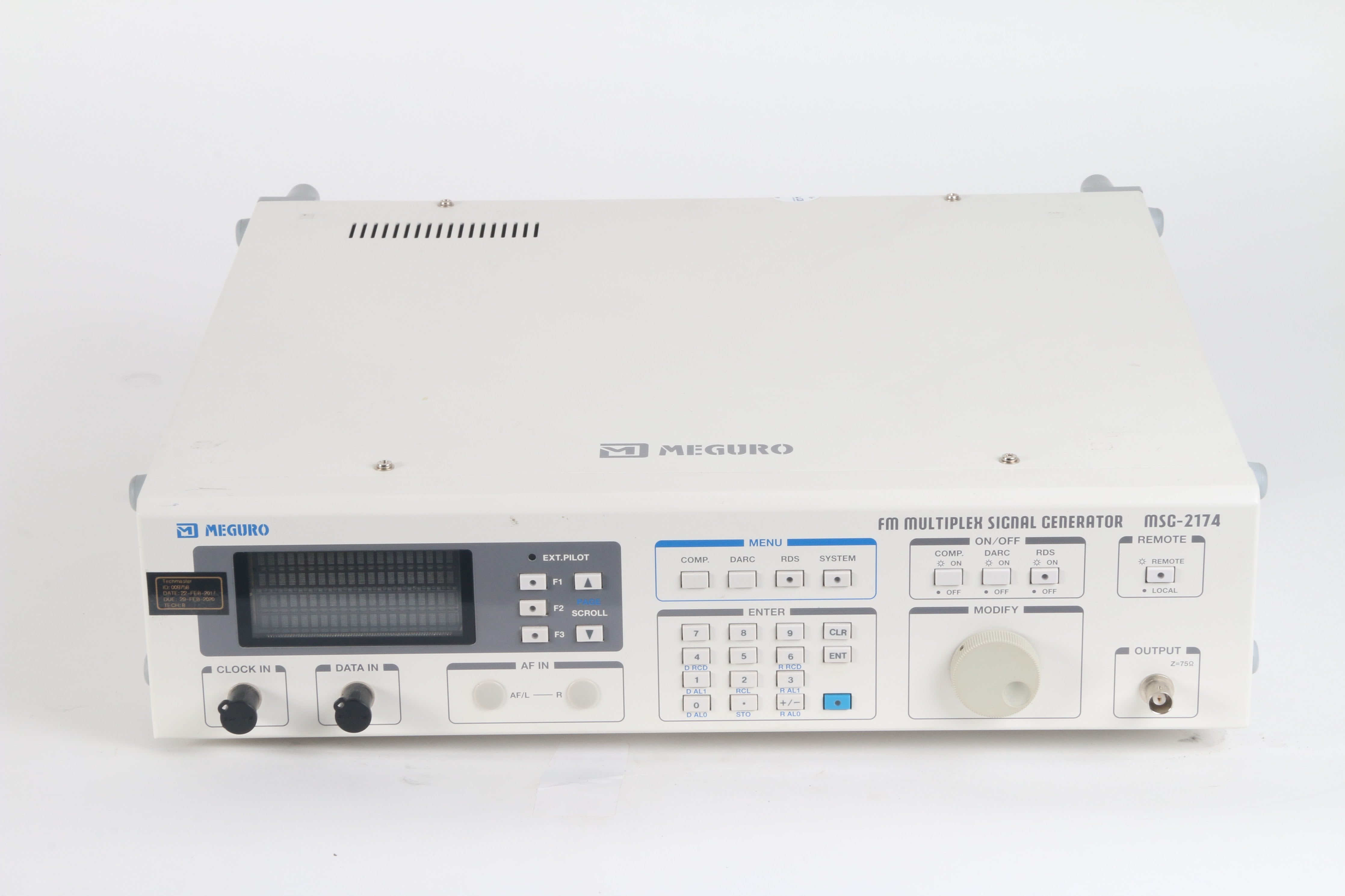 Meguro / Keisoku MSG-2174 FM Multiplex Signal Generator Opt 002 Mod 10 ...
