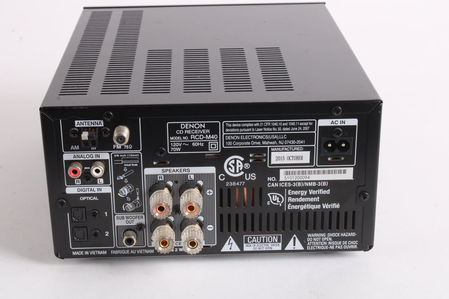 Denon RCD-M40 CD Stereo Receiver System – NTC Tech