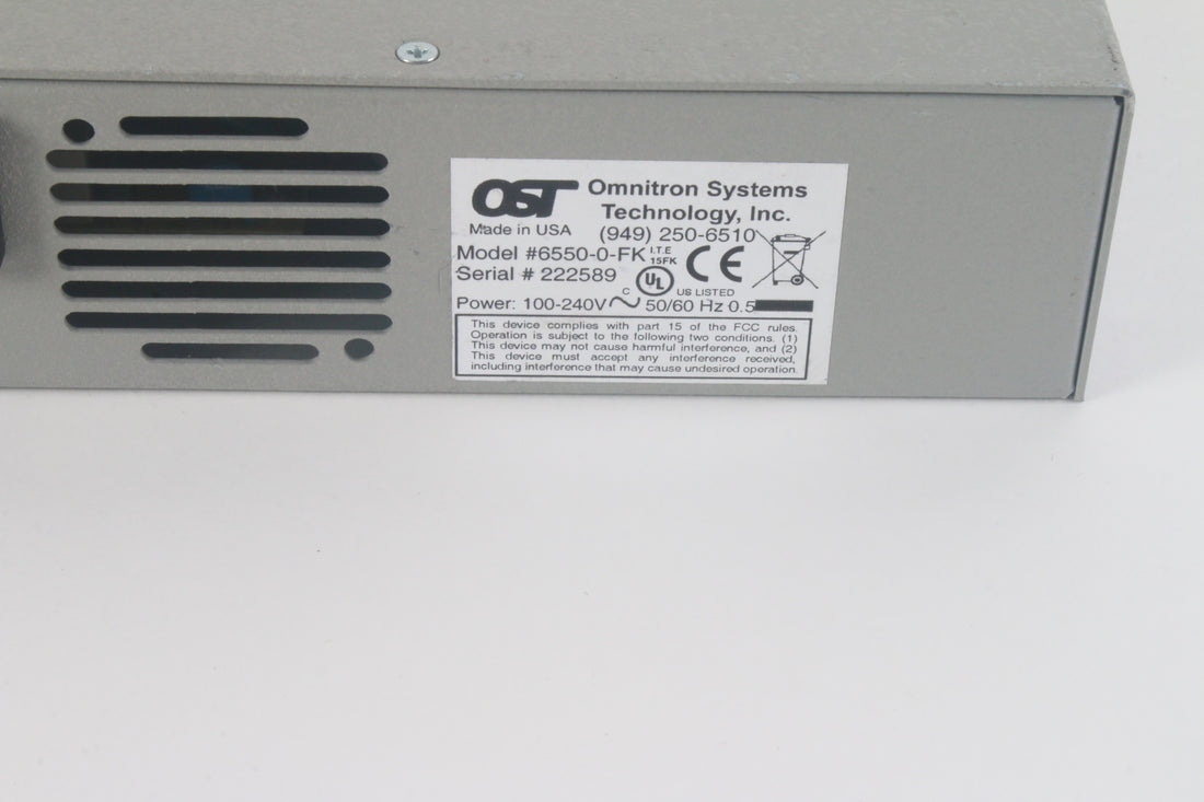 Omnitron Systems Technology 6550-0-FK 5 Flexswitch Switch Chassis – NTC ...