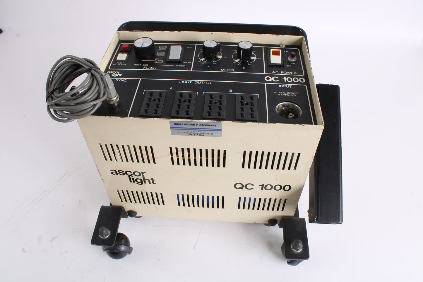 Ascor Light QC 1000 Studio Flash Power Pack - Fair Condition – NTC Tech