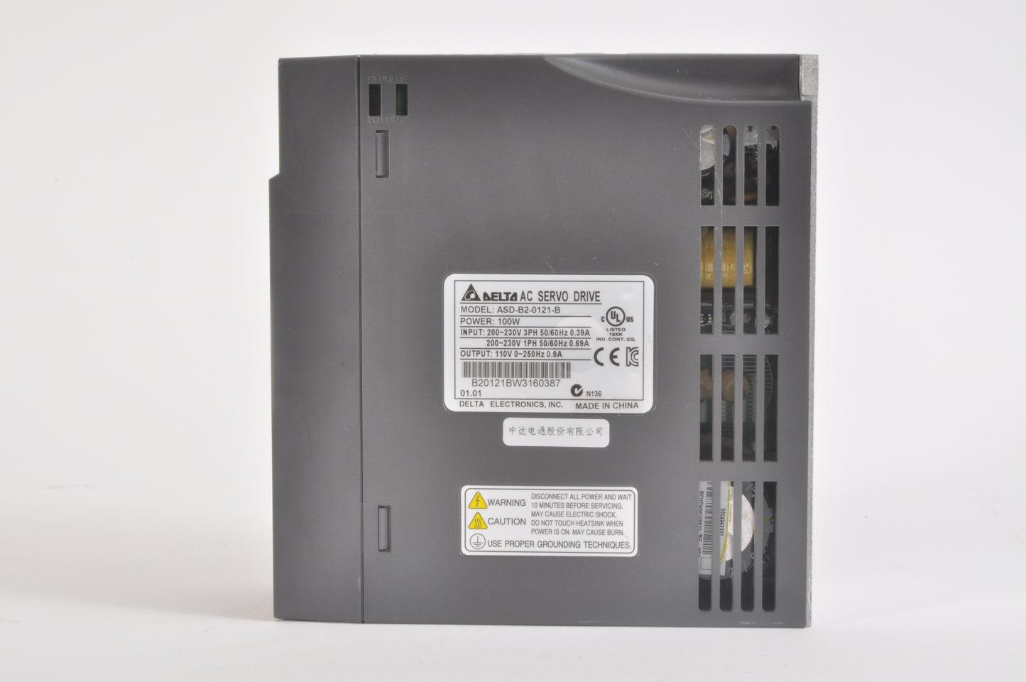 Delta ASD-B2-0121-B AC 220V 100W Servo Drive – NTC Tech