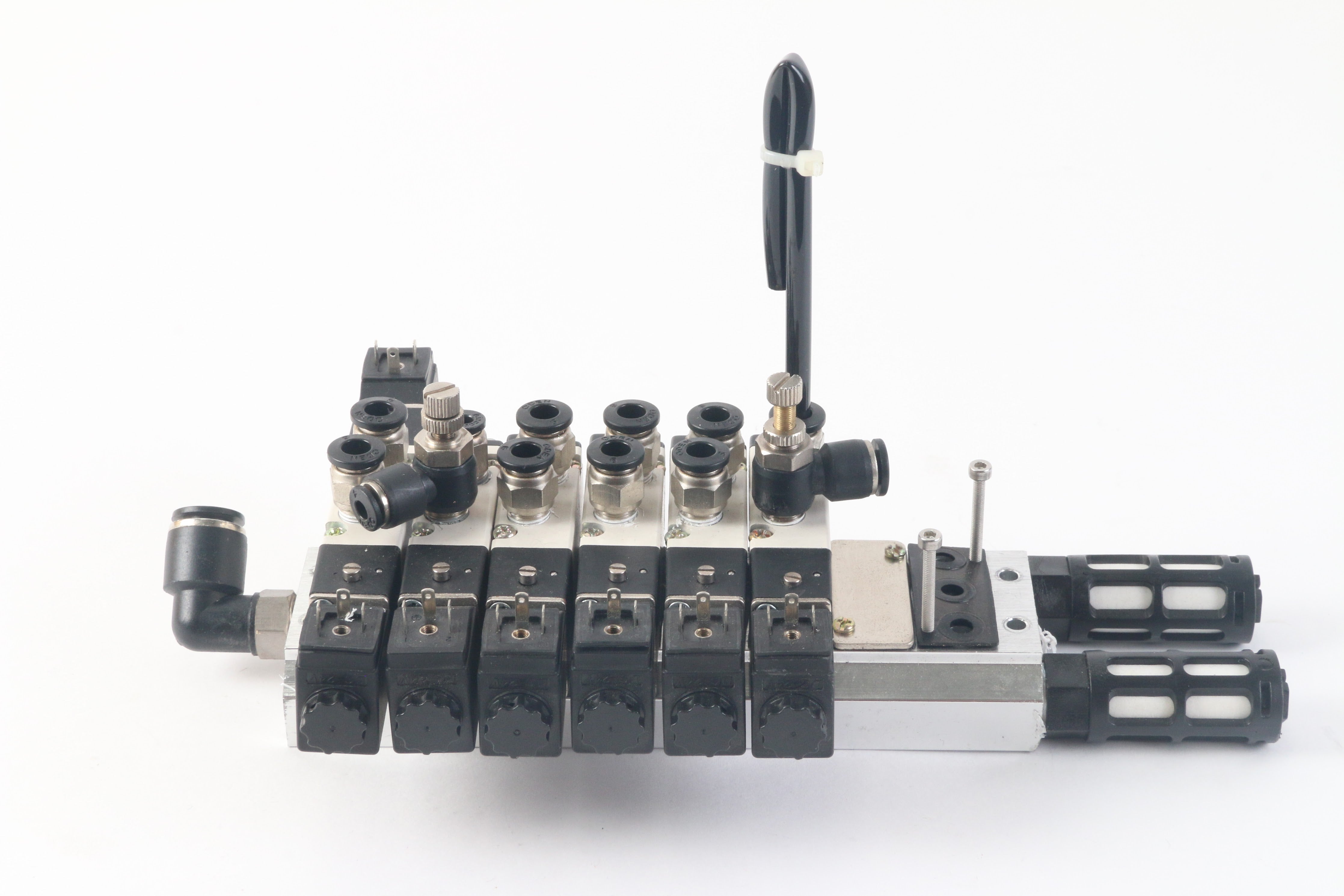 AirTac 1x 4V120-06 + 5x 4V110-06 Solenoid Valves W/ Manifold – NTC Tech