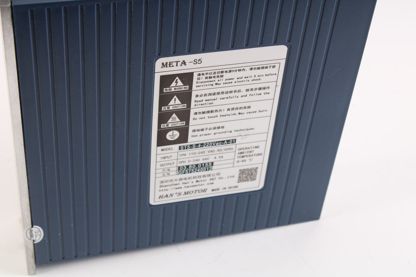 Hans Motor Meta-S5 ST5-S-4-220Vac-A01 Meta Servo – NTC Tech