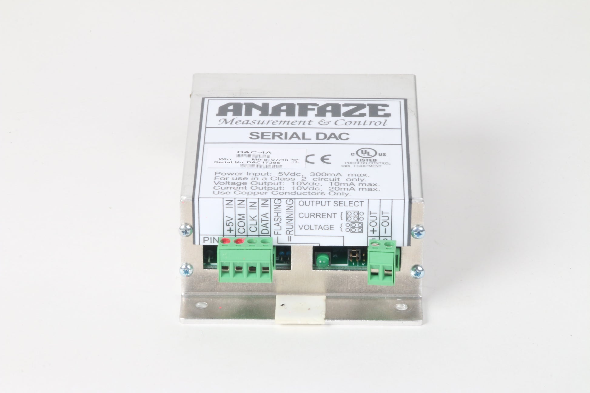 Anafaze Measurement and Control Serial DAC DAC-4A – NTC Tech