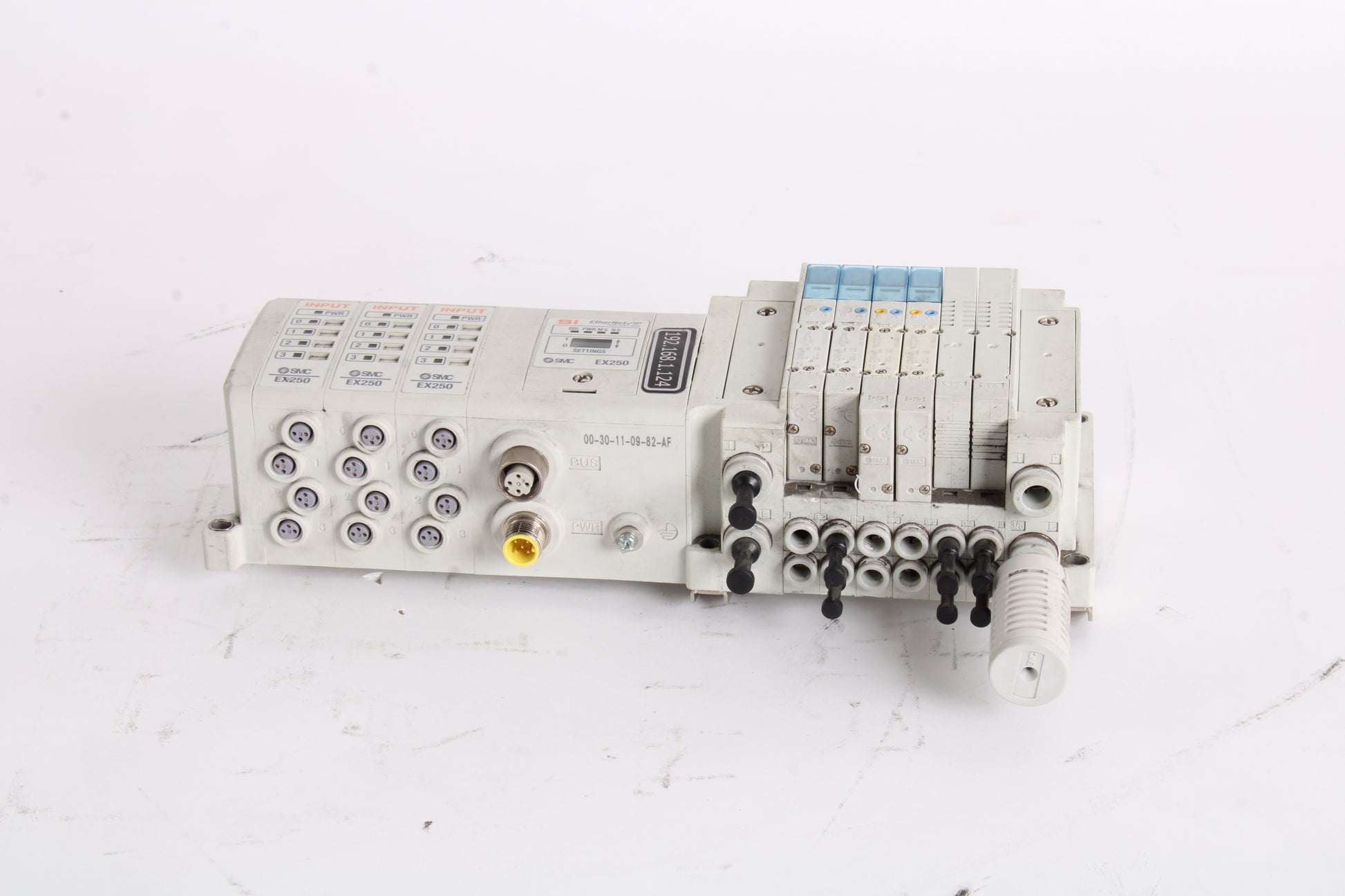 SMC EX250-SEN1 Ethernet IP W/ 3x EX250-IE3 2x SY3100-5UI 2x SY3400-5UI ...