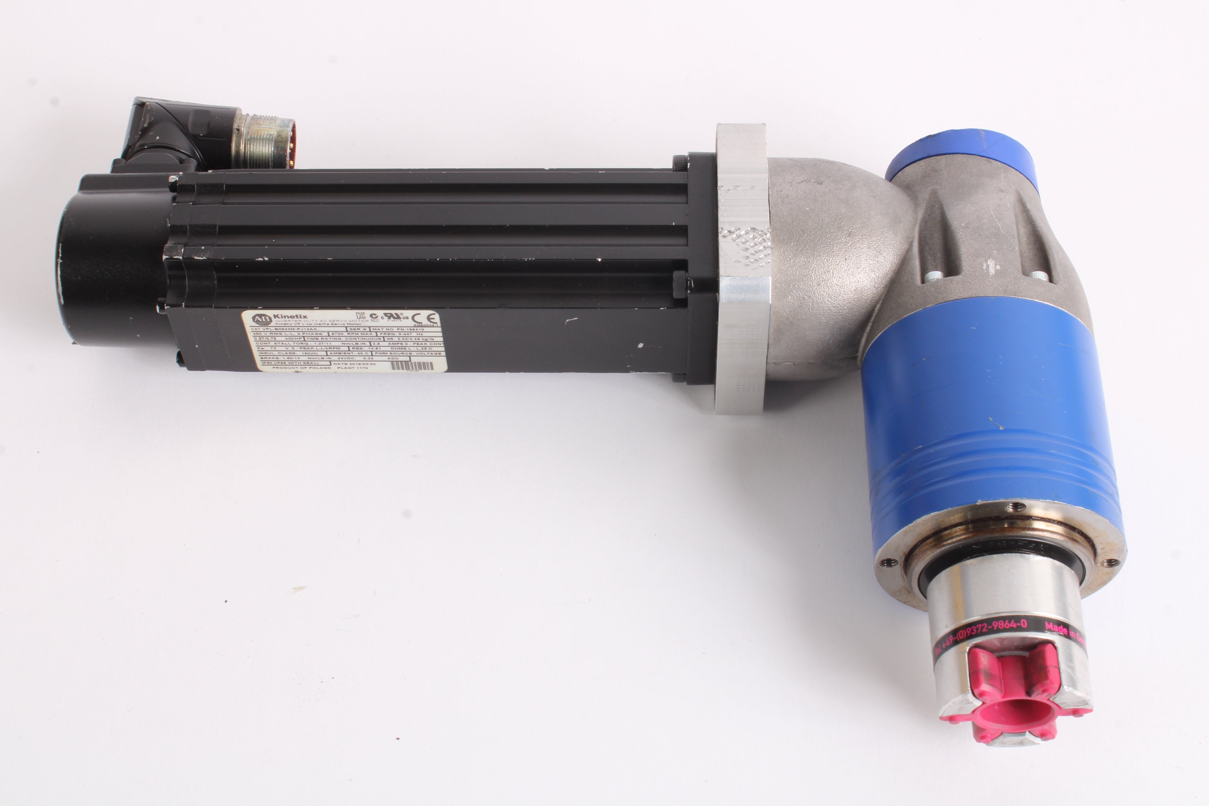 Allen Bradley VPL-B0633M-PJ14AA Servo Motor w/ Wittenstein LPK 070-M02 ...