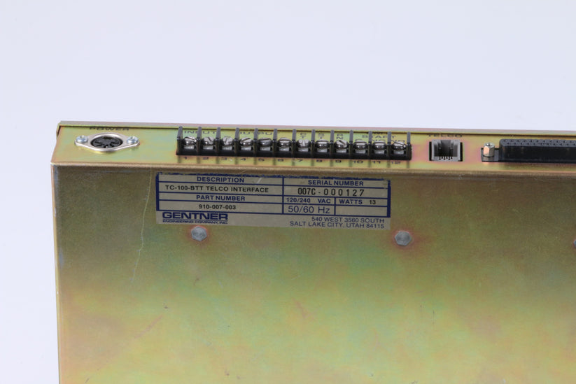 Gentner TC-100 TC-100-BTT Telco Interface Telephone System - Fair Cond ...