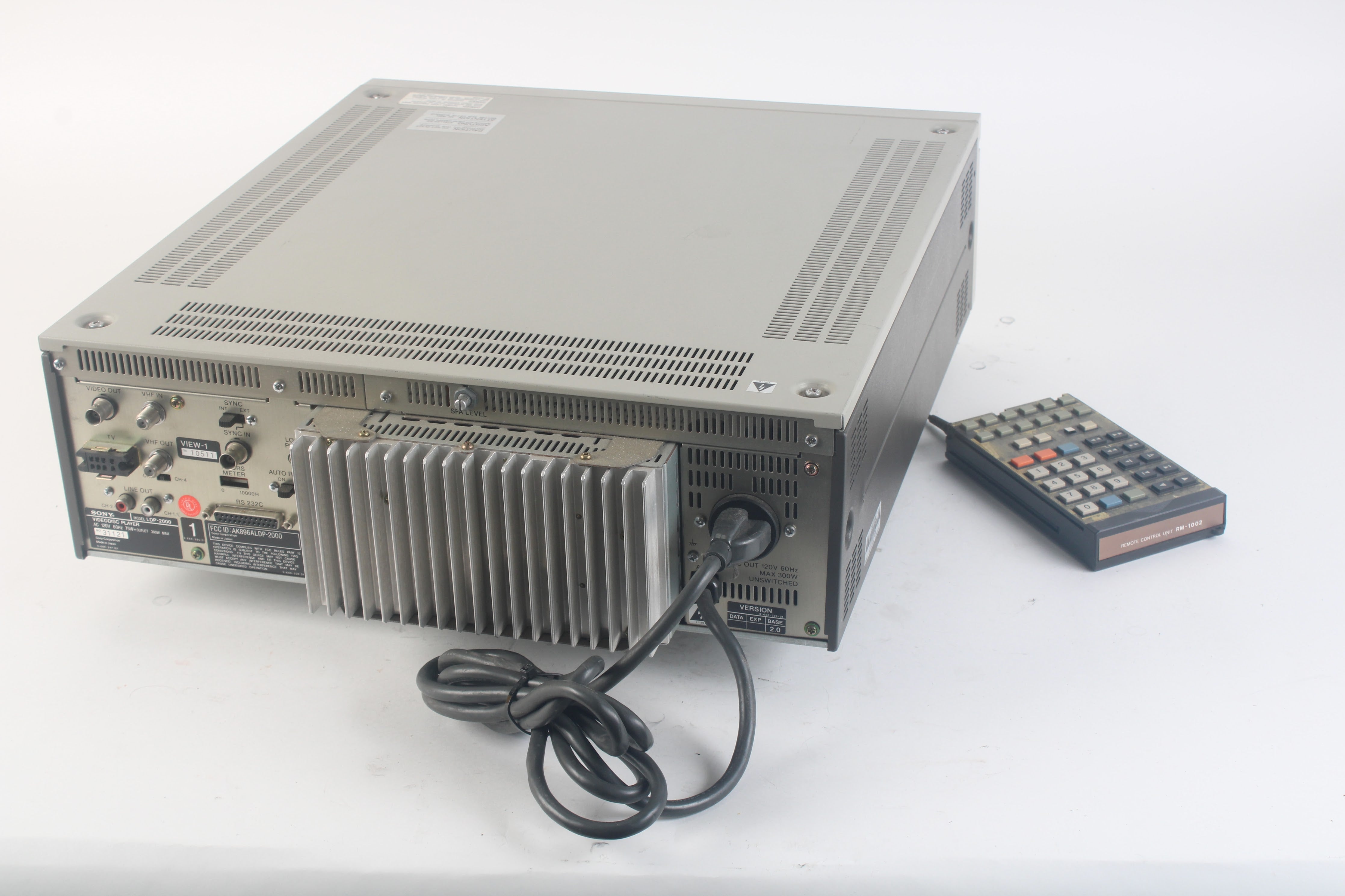 Sony LDP-2000 Lasermax Laserdisc Video Player W/ RM-1002 Remote Contro ...