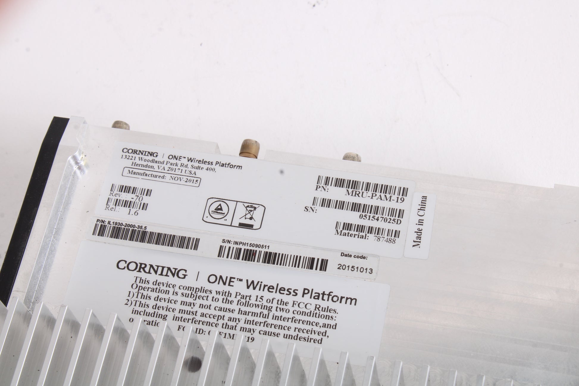 Corning MRU-PAM-19 PCS Amplifier Module IL1930-2000-35.5 – NTC Tech