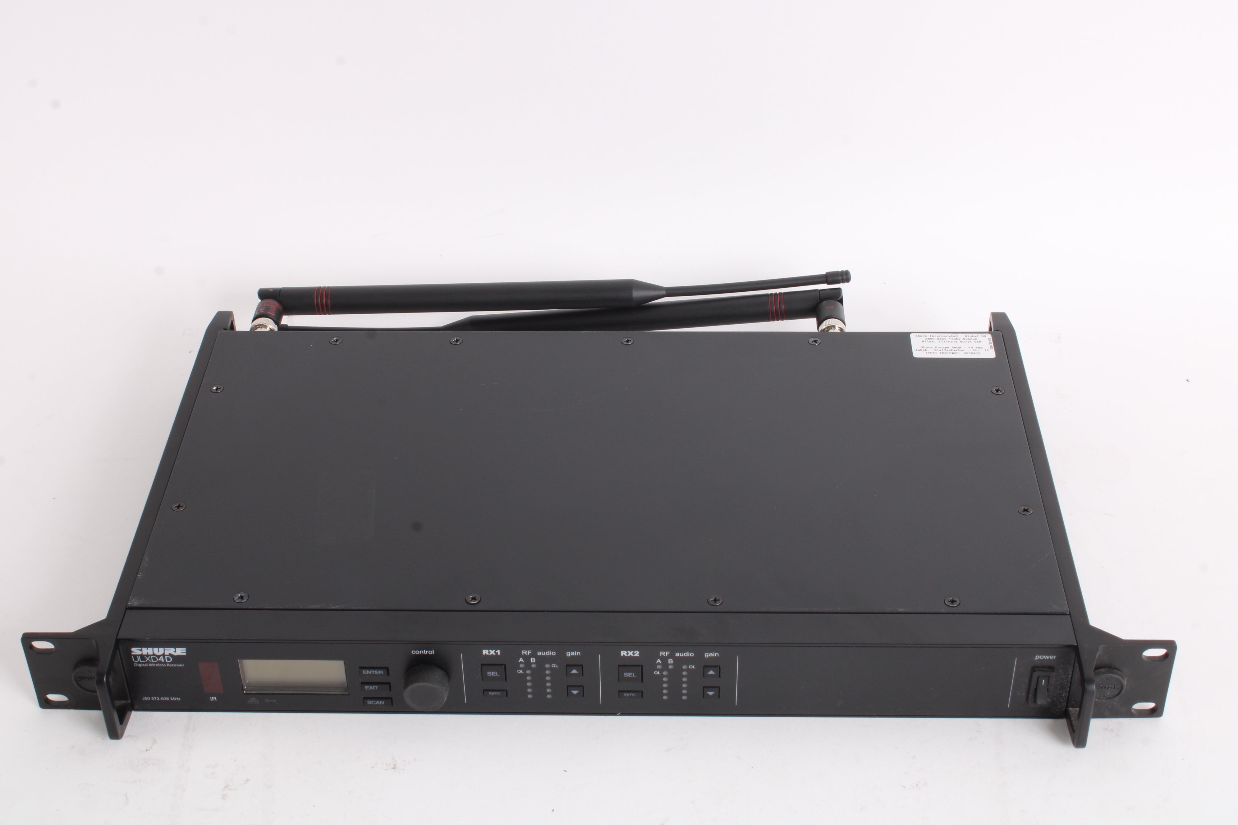 Shure ULXD4D DualChannel Digital Wireless Receiver J50A 572-616 MHz – NTC Tech