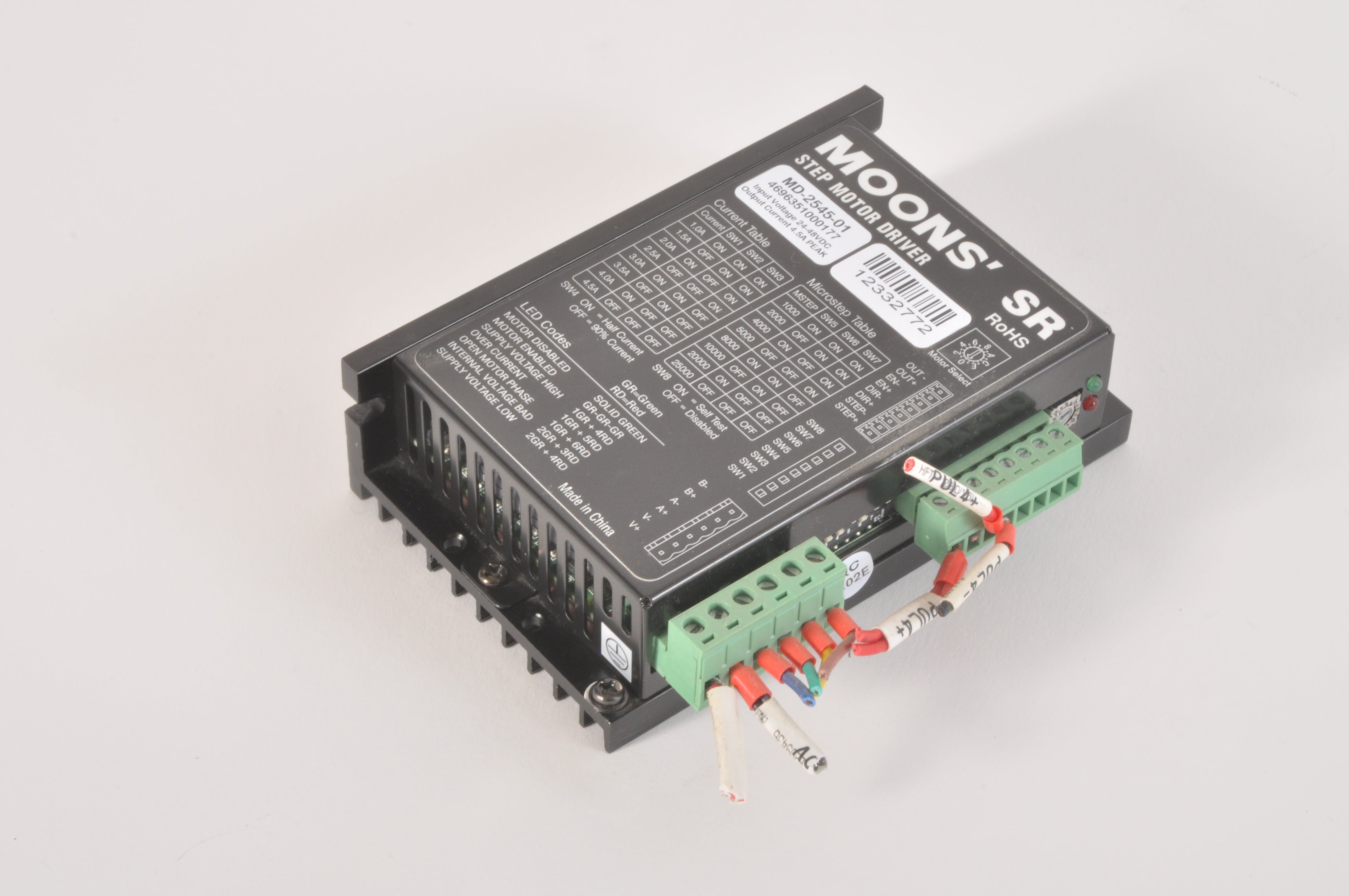 Moons' MD-2545-01 Step Motor Driver - 4.5A Peak - 24-48Vdc IN – NTC Tech