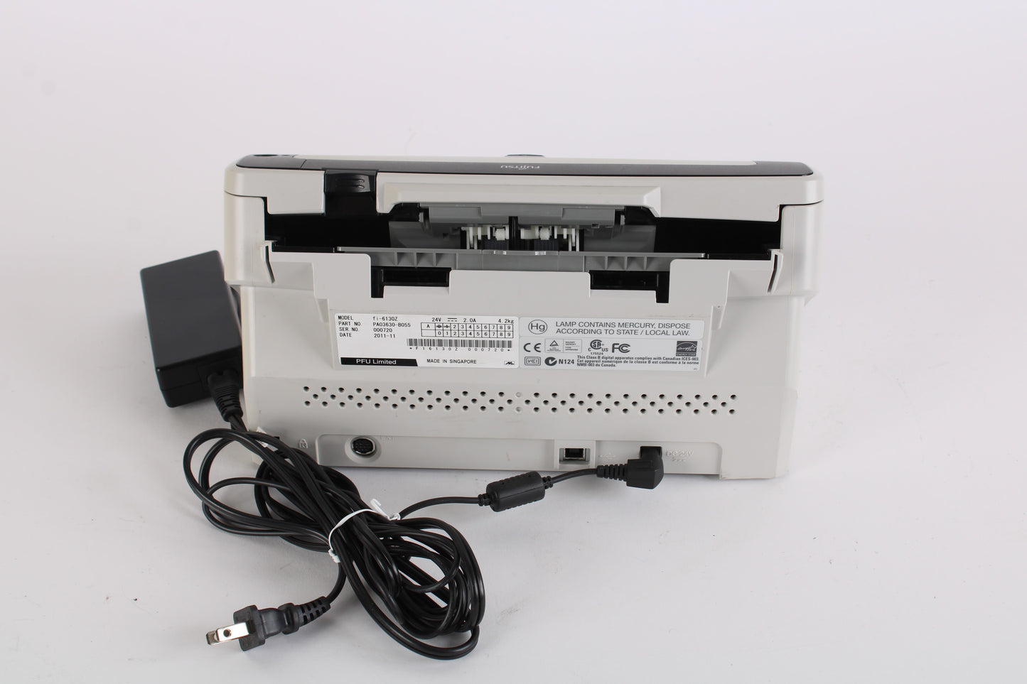 Fujitsu FI-6130Z Color Image Document Scanner W/ Power Supply and Bott ...