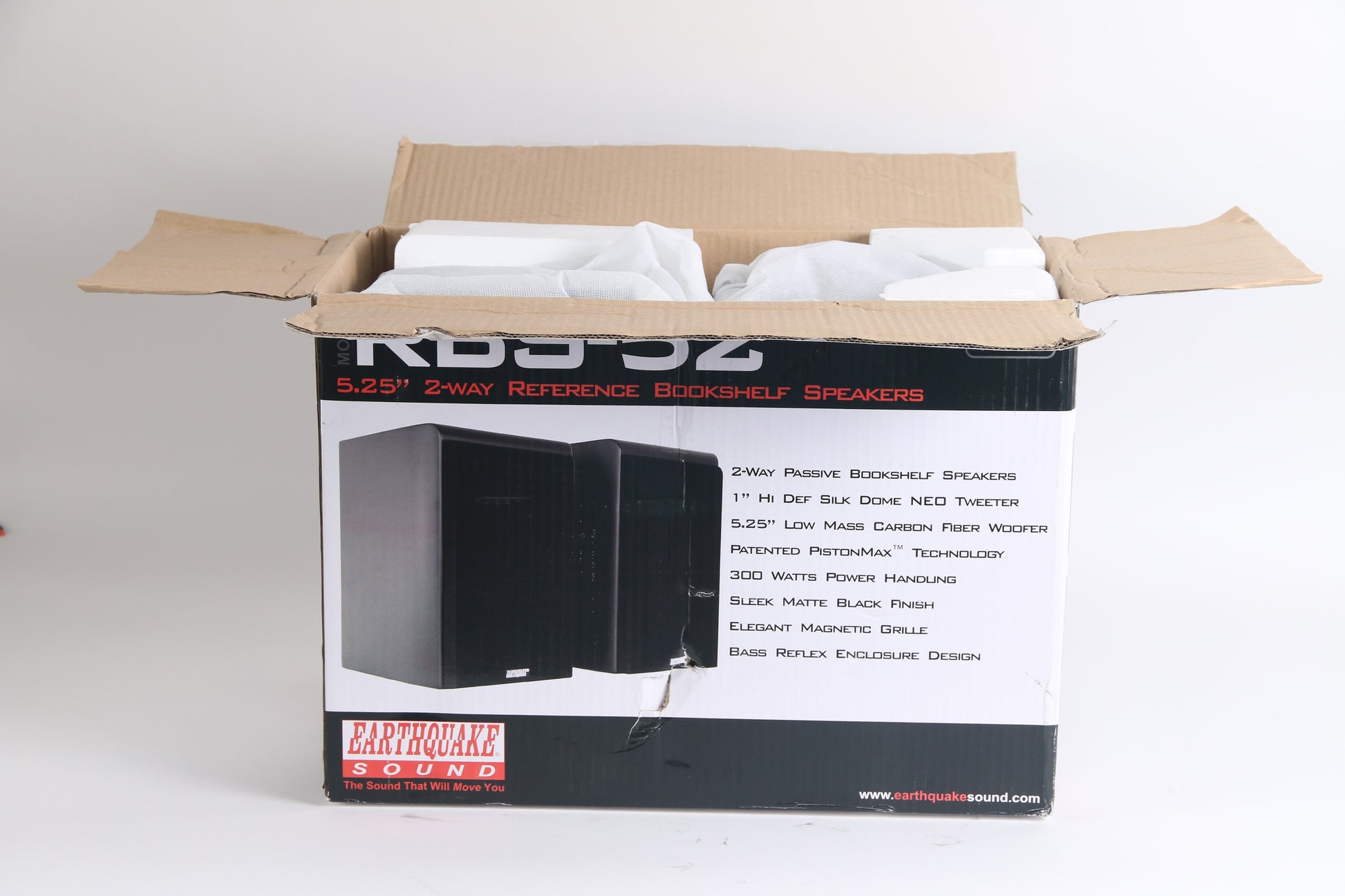 New Open Box Earthquake RBS-52 2-Way Bass Bookshelf Home Reference Spe ...