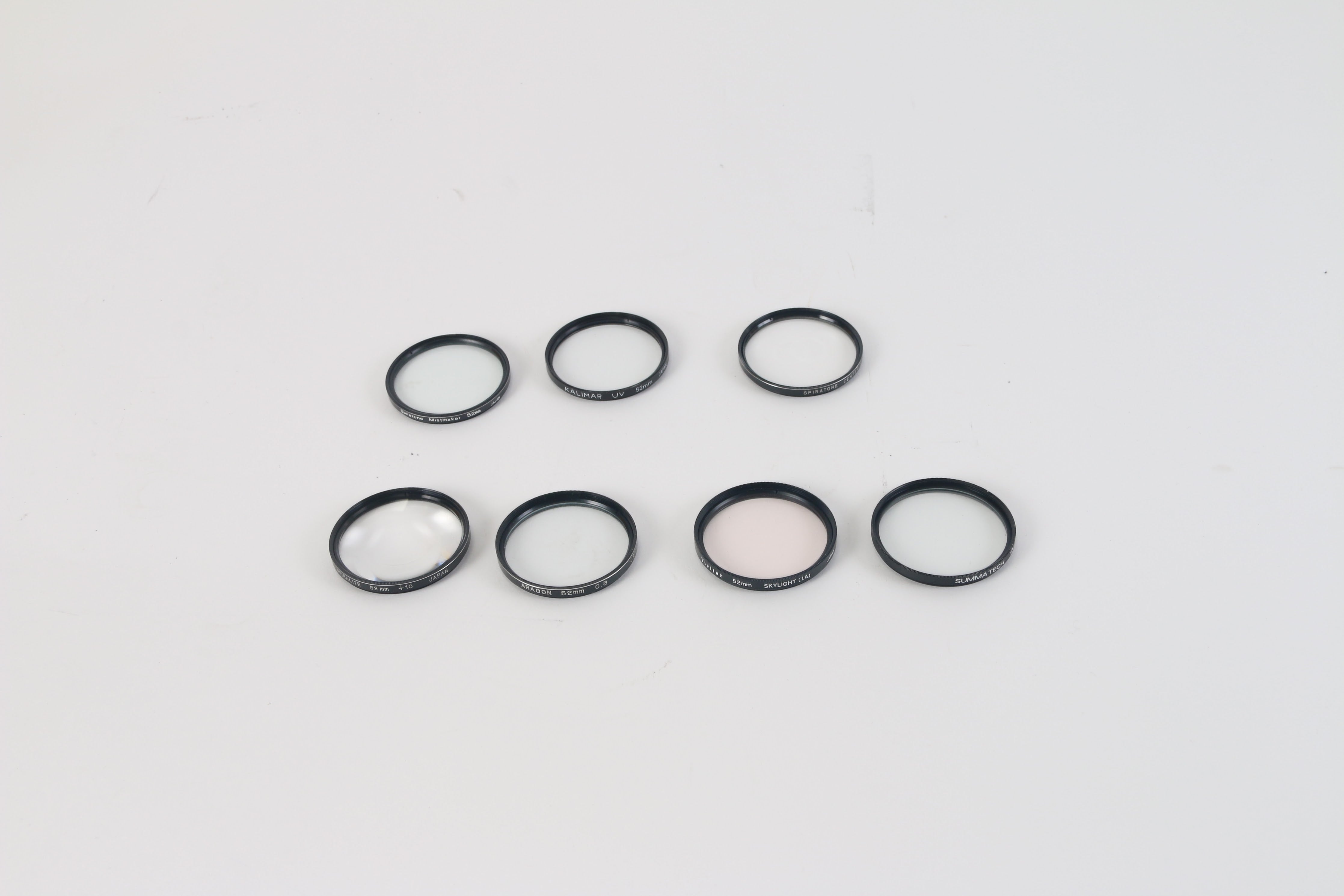 Assorted Filter Lot of 7- Kalimar,Vivitar,Spiratone,Spiralite,Summatec ...