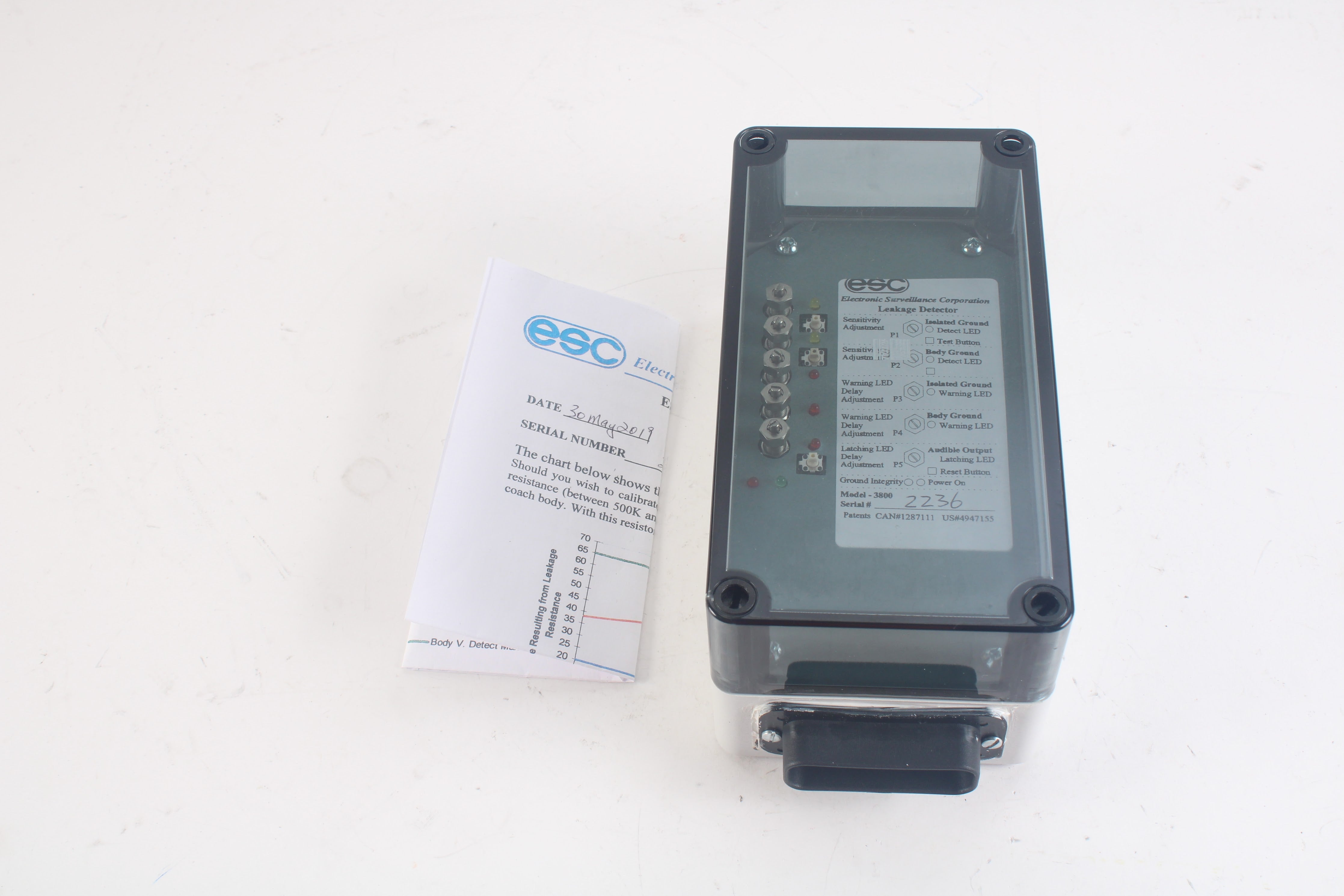 ESC Electronic Surveillance Corporation 3800 Leakage Detector 600VDC E ...
