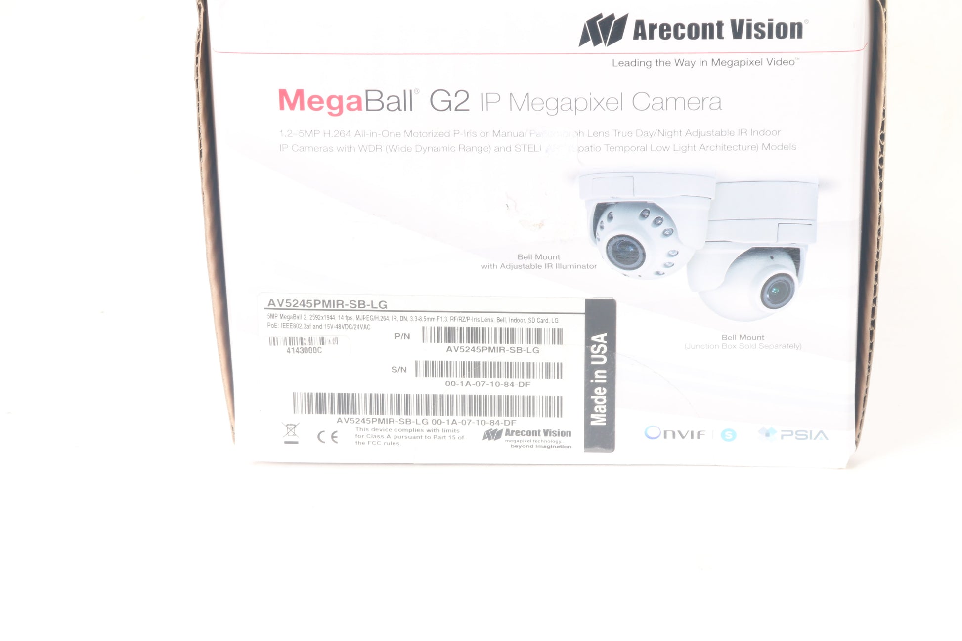 New Arecont Vision AV5245PMIR-SB-LG MegaBall G2 IP Megapixel Camera – NTC Tech