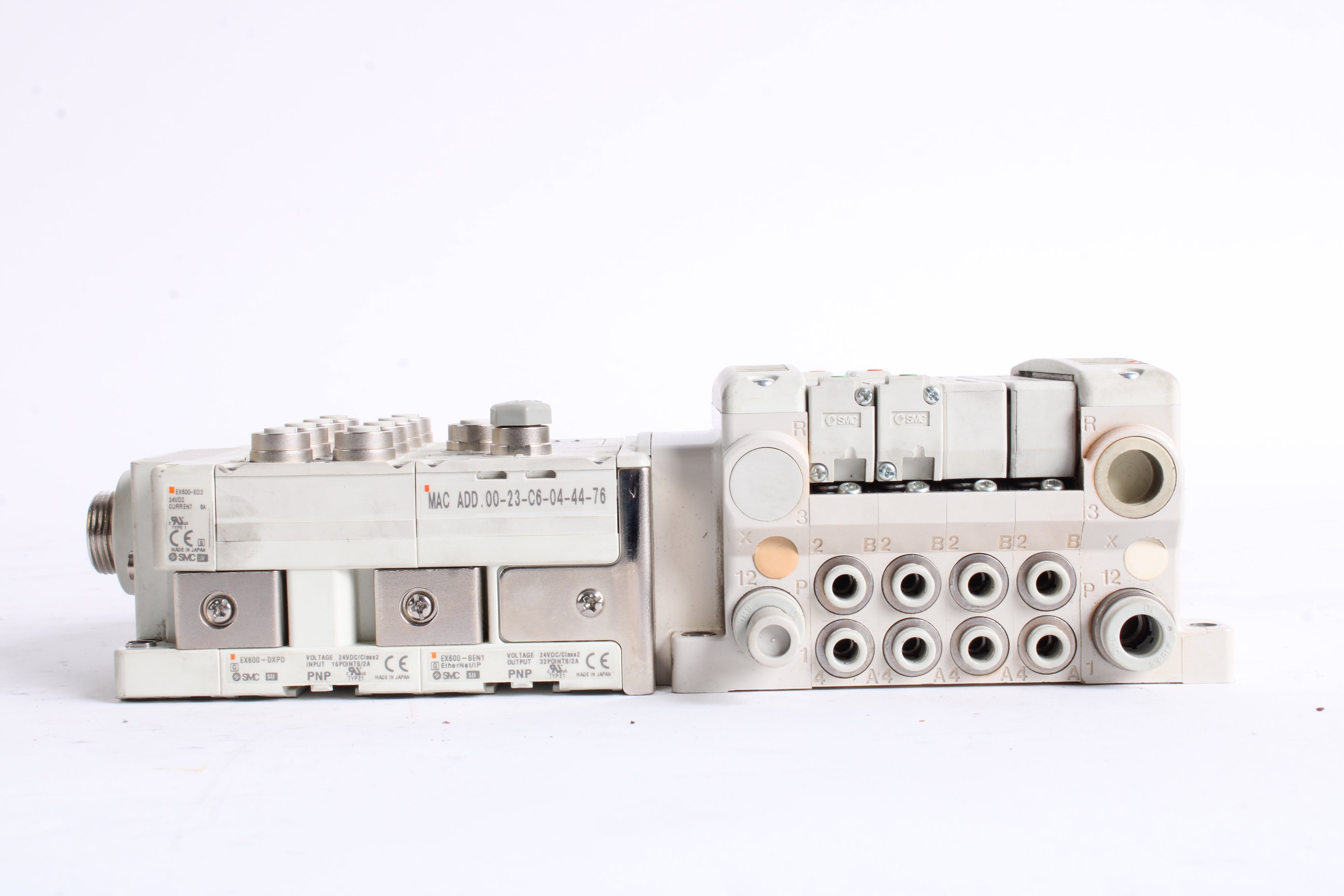 SMC EX600-SEN1 Serial Interface Unit + EX600-DXPD + EX600-ED3 + 2x VVQ ...