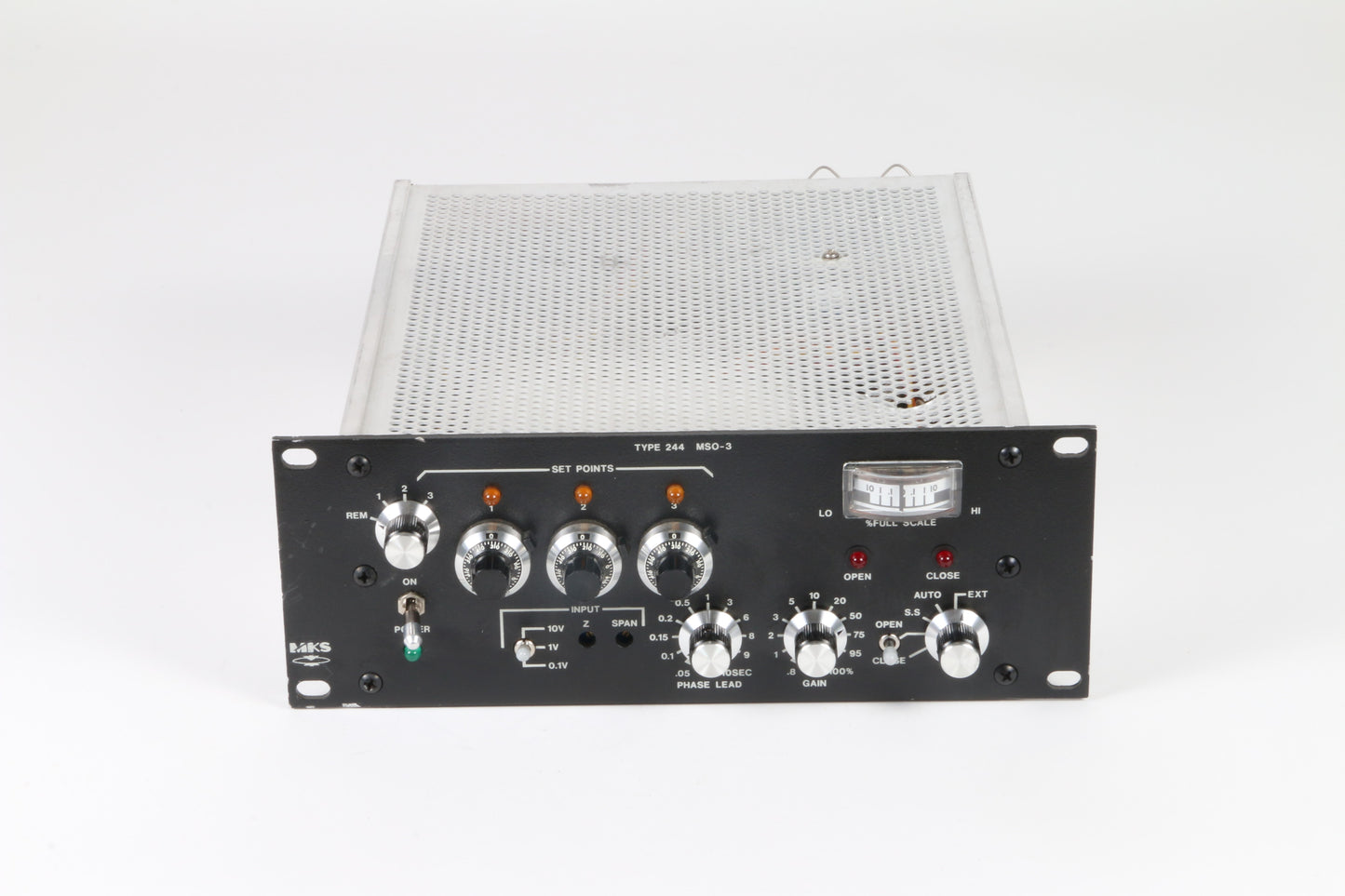 MKS 244C-11657 Type 244 MSO-3 Pressure / Flow Controller - Fair Condit ...
