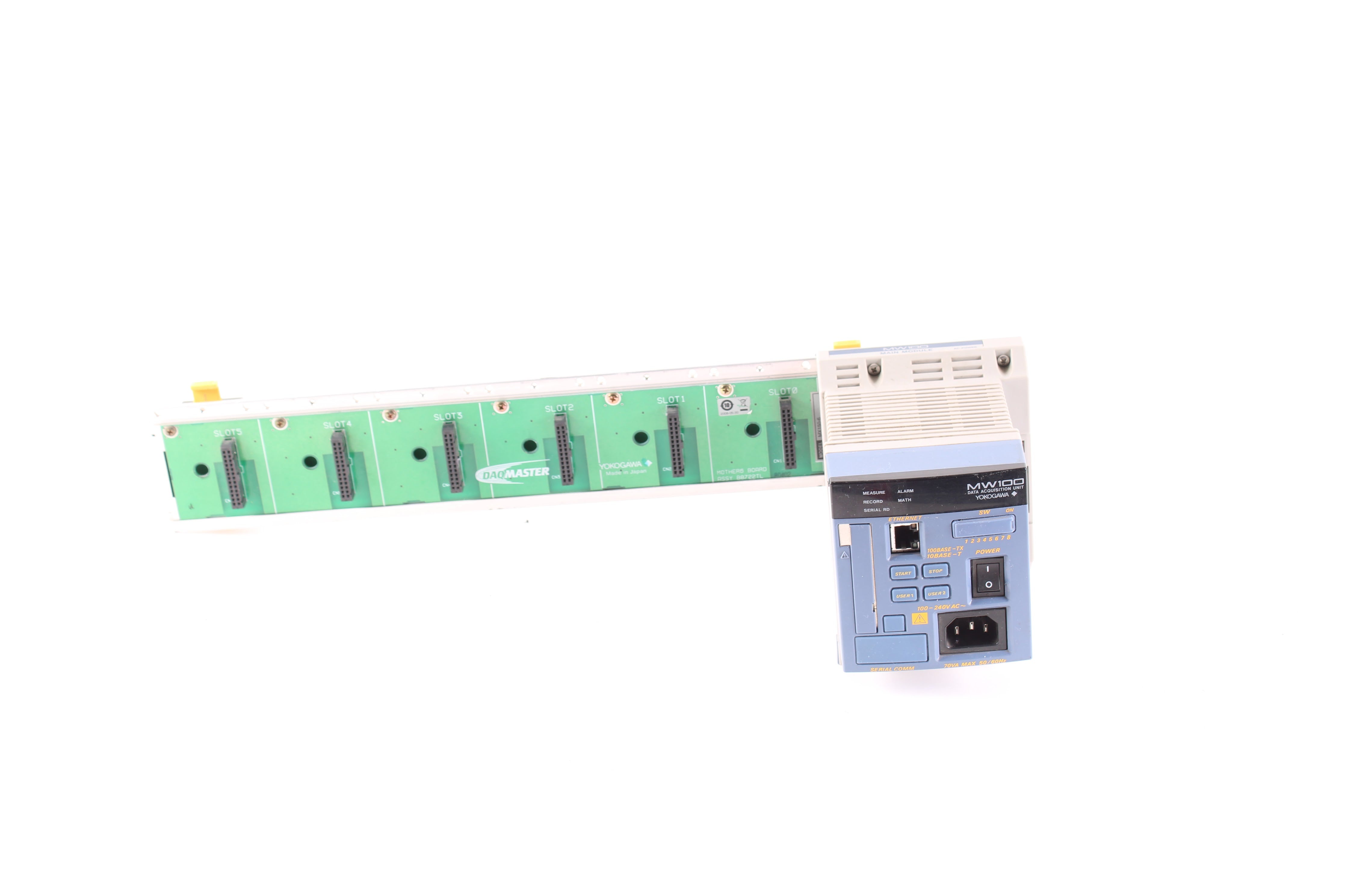 Yokogawa MW100-E-1D Data Acquisition Style S3 W/ MX150-6 Base Plate ...