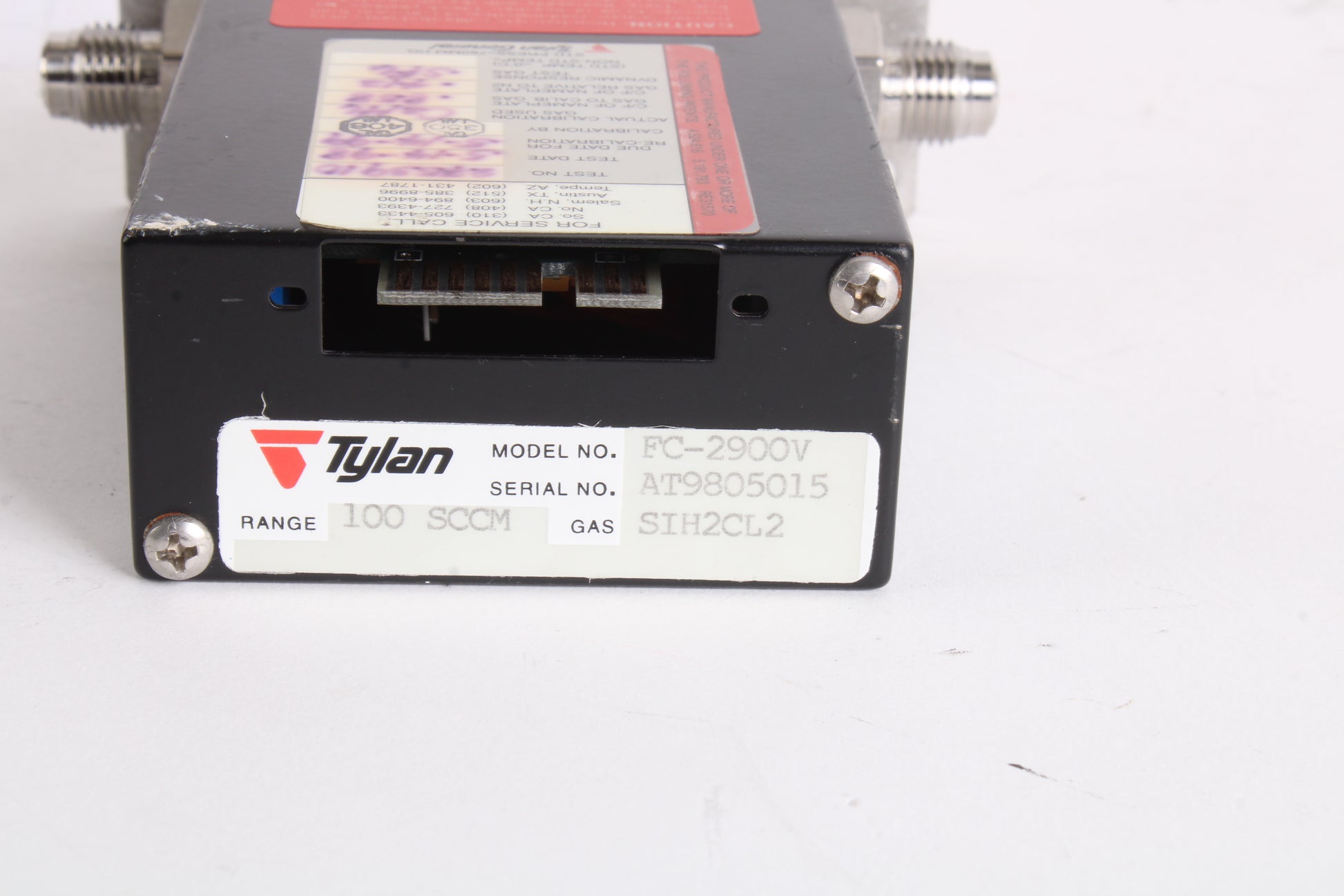 Tylan FC-2900V Mass Flow Controller Gas SIH2CL2 100SCCM – NTC Tech