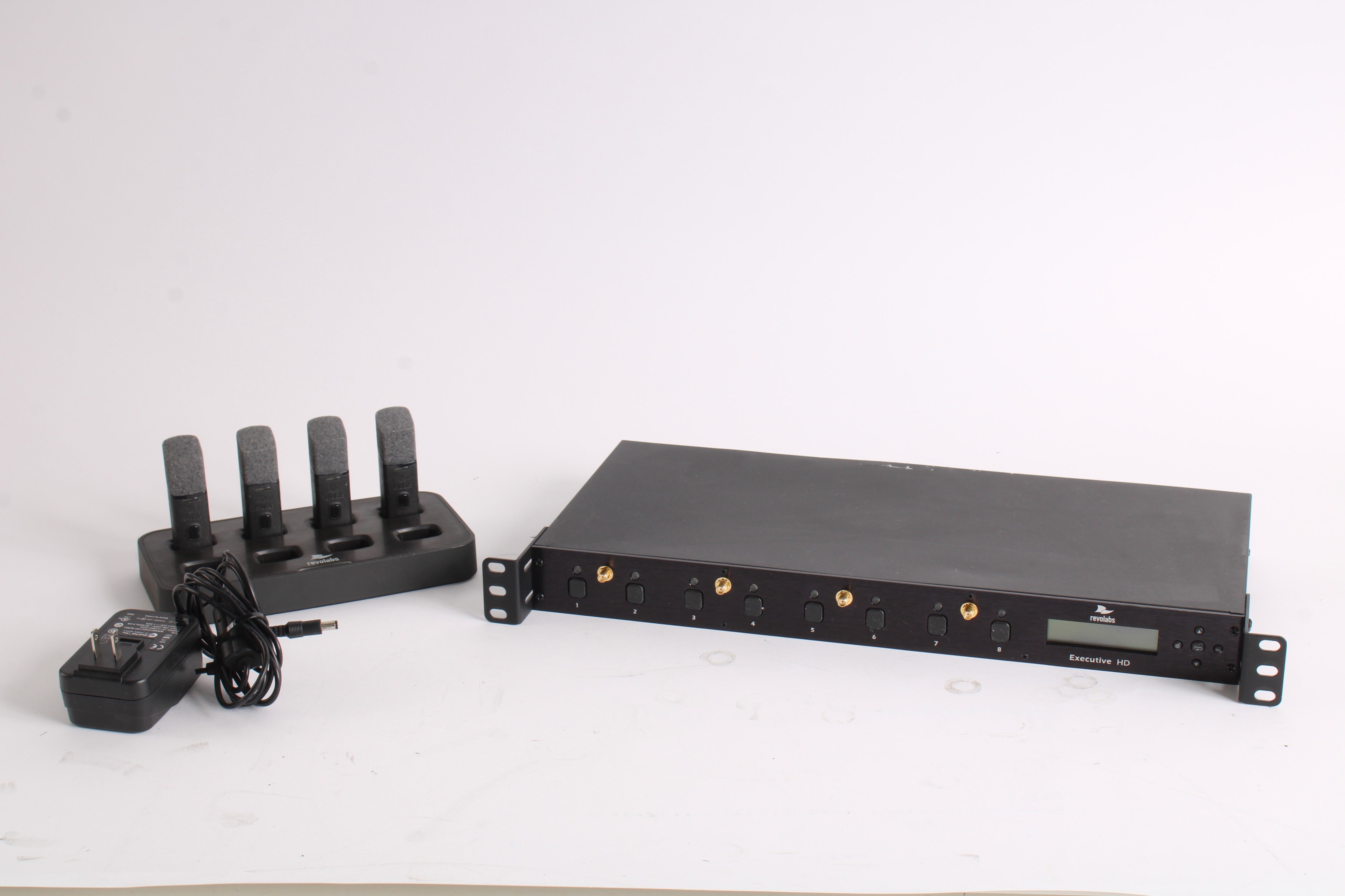 Revolabs 01-HDEXEC-NM Executive W/ 4x 01-HDTBLMIC-DR-11 Mics & 02-08HD ...