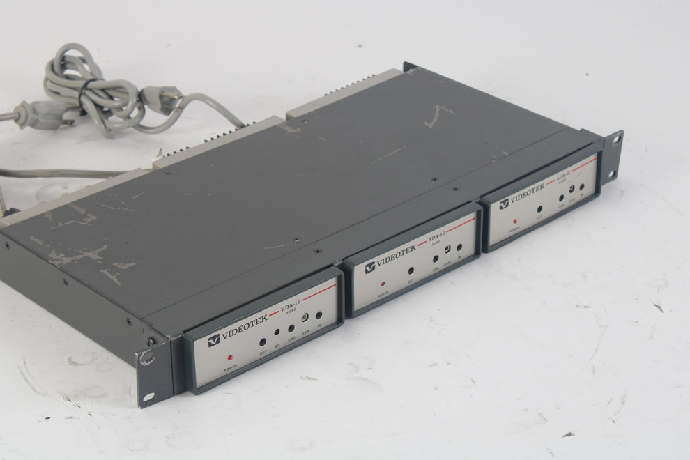 Videotek VDA-16 Video Distribution Amplifier W/ 2x ADA-16 Audio Amplif ...
