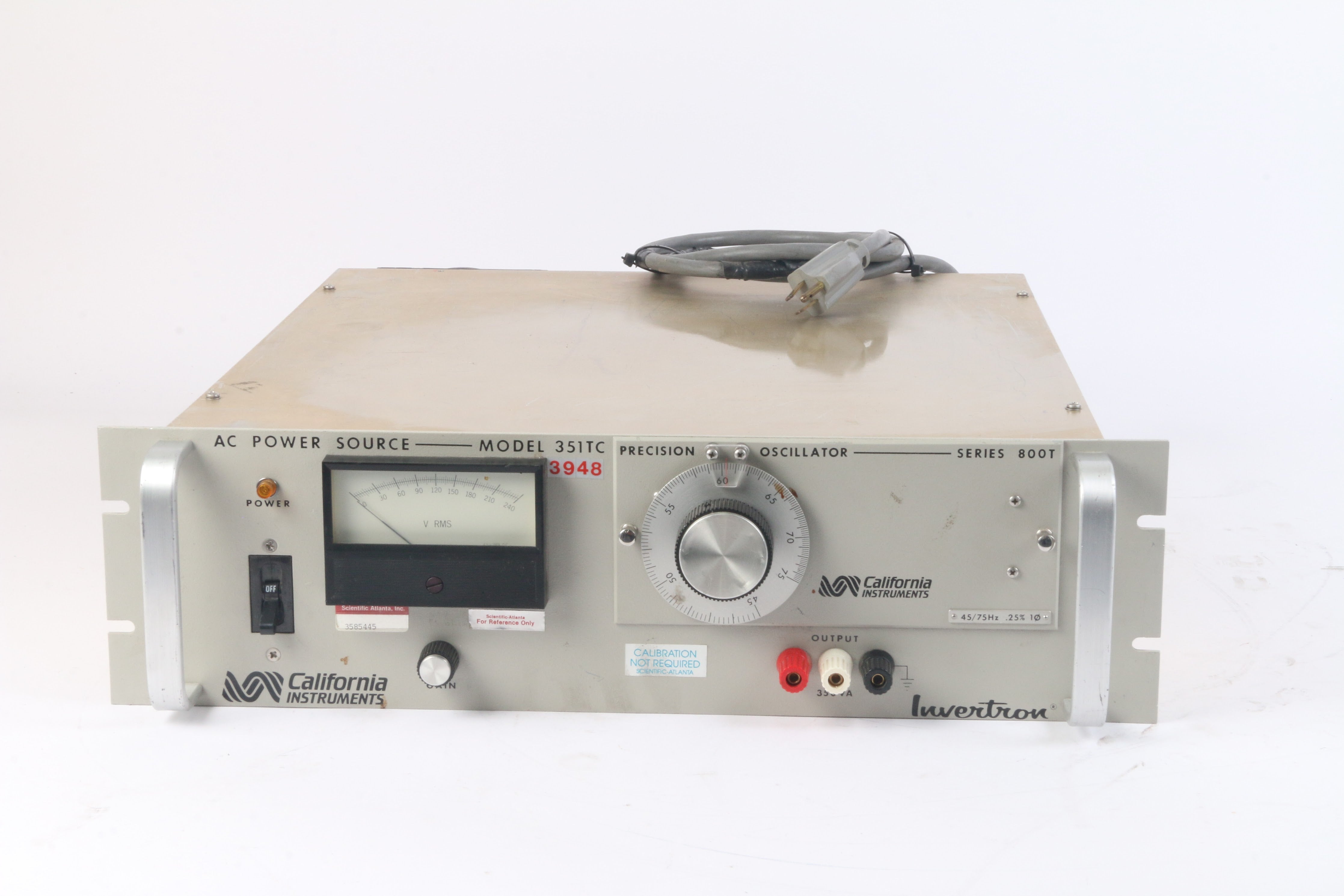 California Instruments Invertron 351TC AC Power Source 0-240VAC 45-75H ...
