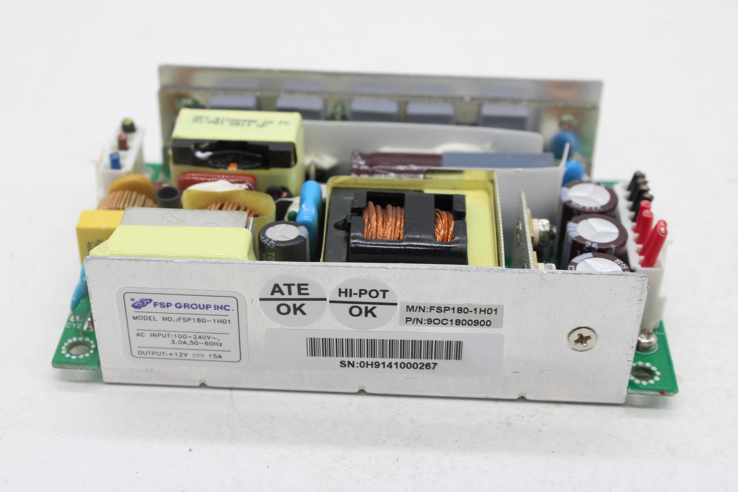 FSP Group FSP180-1H01 100-240V AC to 12V 15A DC Open Frame Power Suppl ...