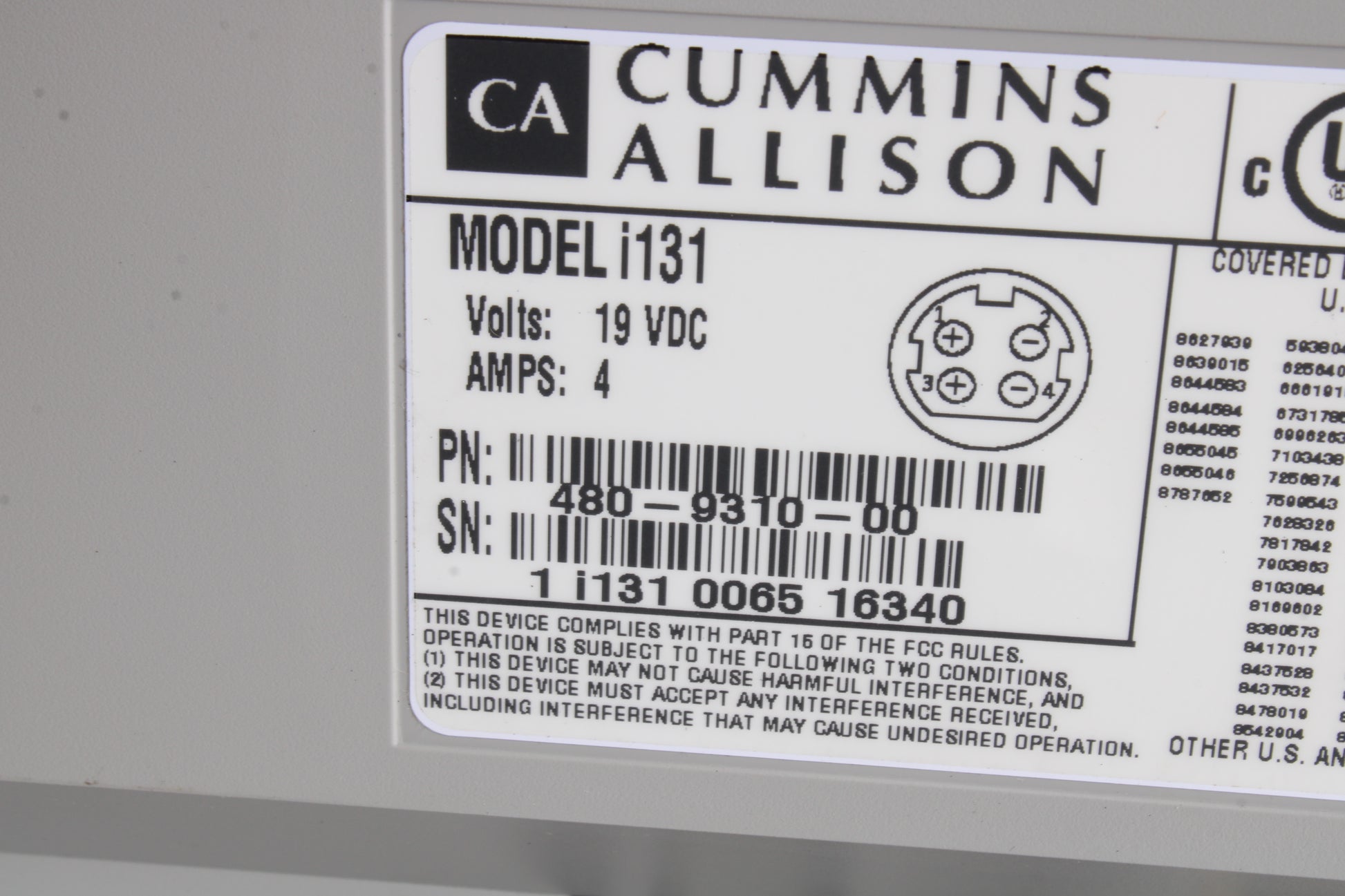 Cummins Allison i131 JetScan IFX i100 Automated Currency Counter - Err ...
