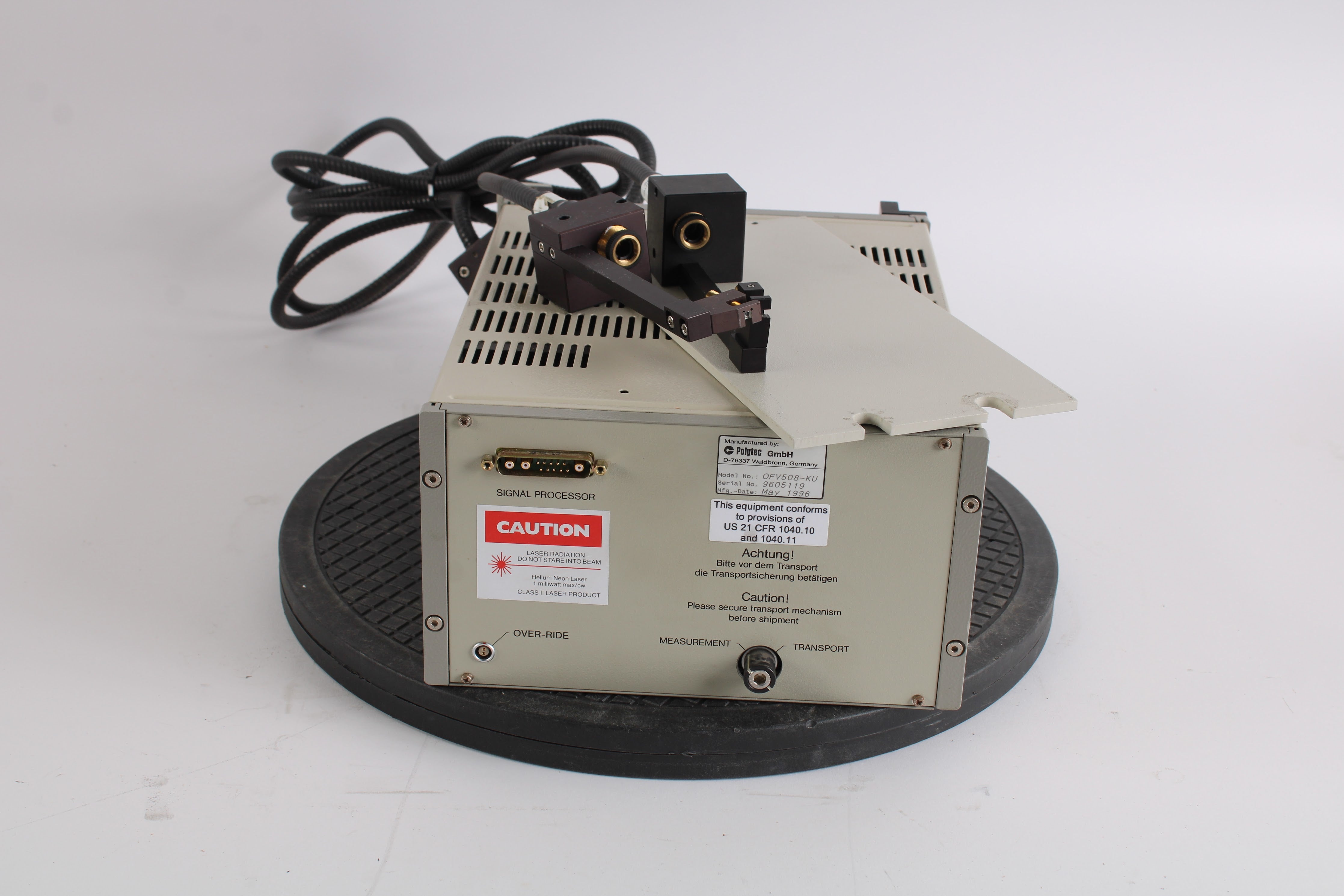 Polytec OFV508 Laser Vibrometer Optical Unit OFV-508KU W/ Gooseneck Ca ...
