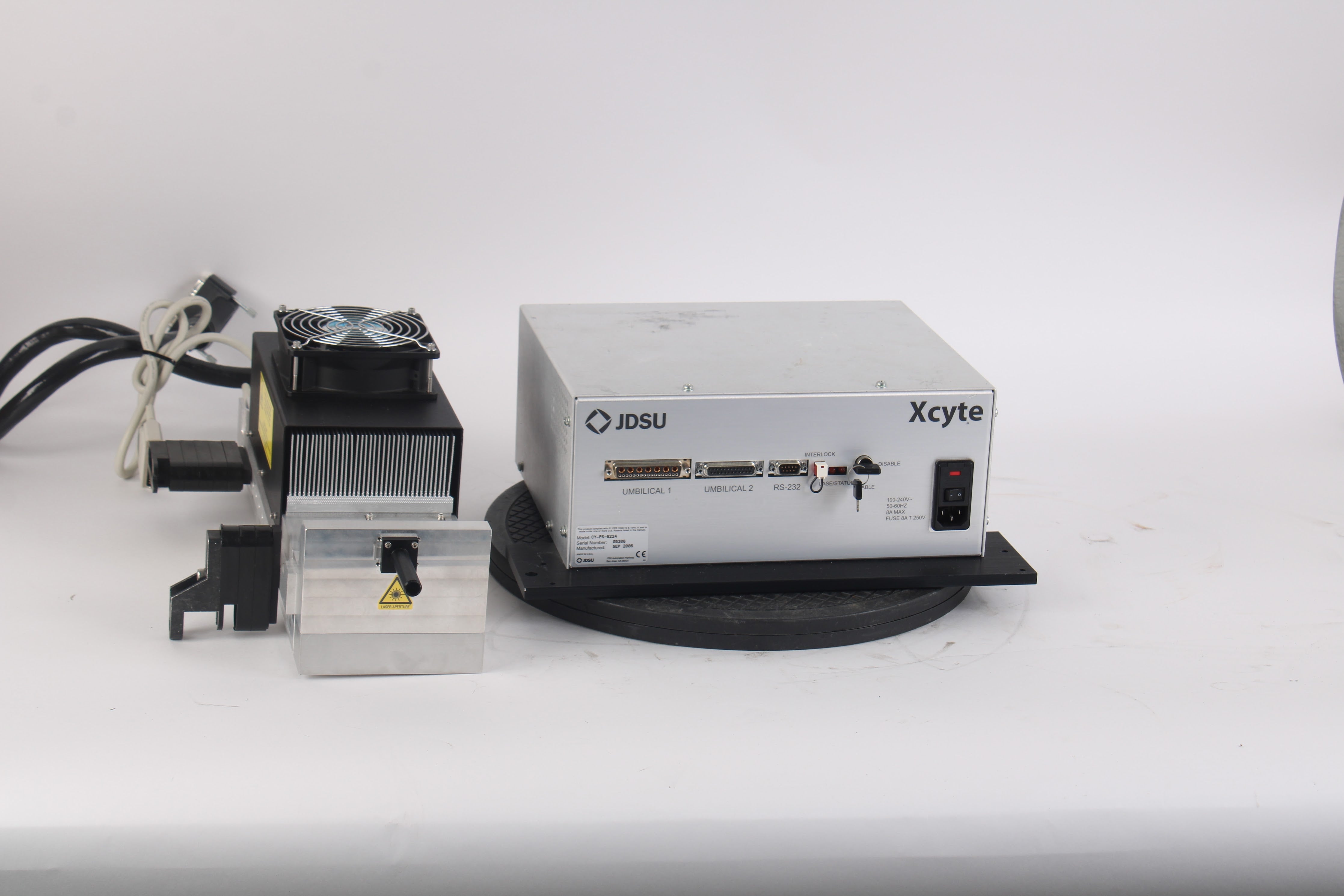 JDSU Xcyte CY-355-020-M1 Quasi Laser Head W/ CY-PS-6224 Continuous Pow ...
