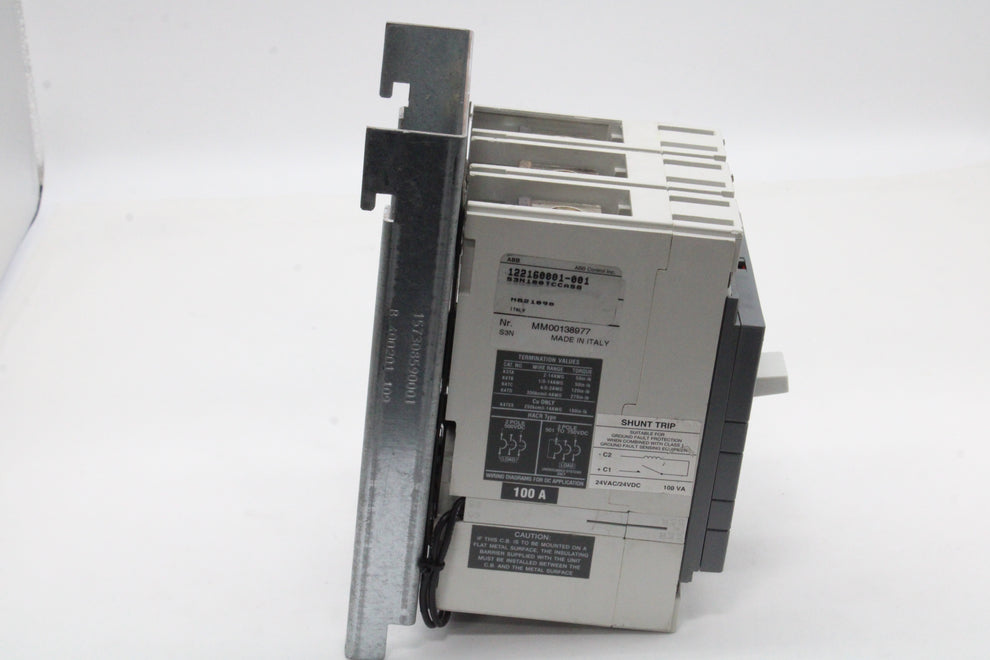 ABB Type S3N SACE S3 Circuit Breaker 100 AMP With Brackets – NTC Tech