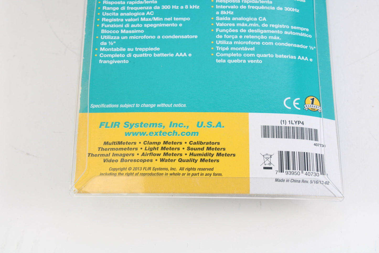 Extech 407730 1LYP4 Digital Sound Level Meter 40 to 130dB - NEW – NTC Tech