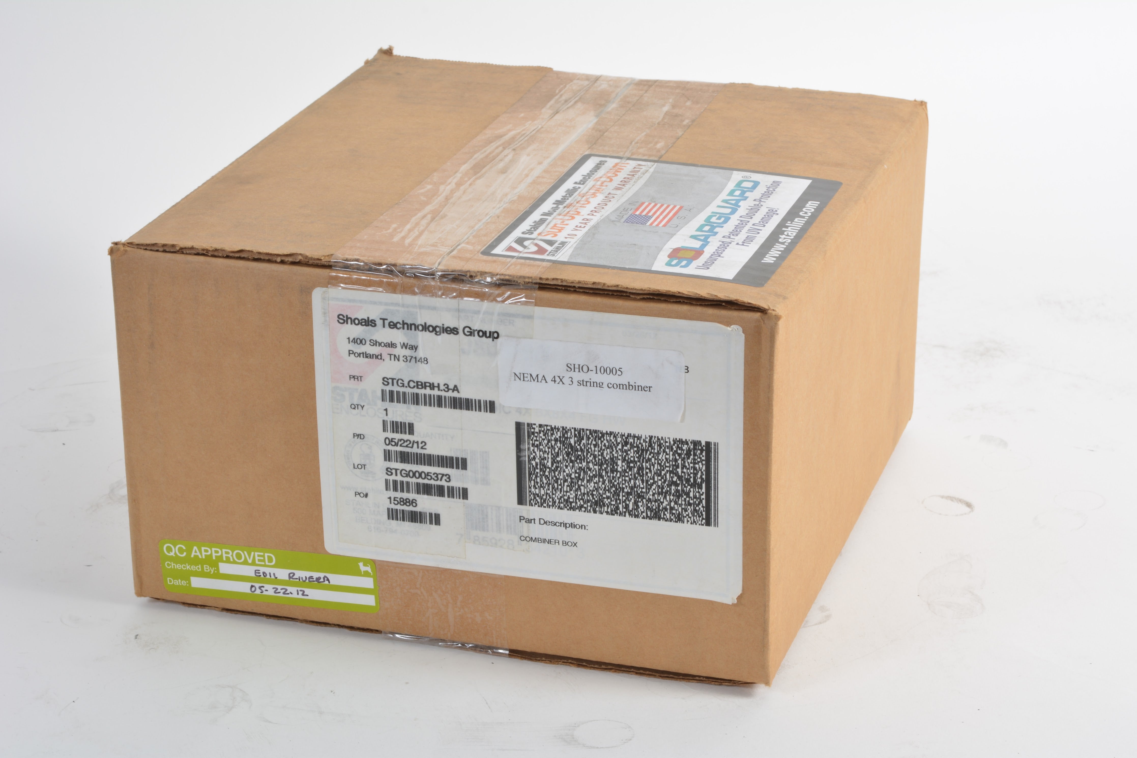 New Shoals High-Current Combiner STG.CBRH.3-a NEMA 4X 3 String Combine ...