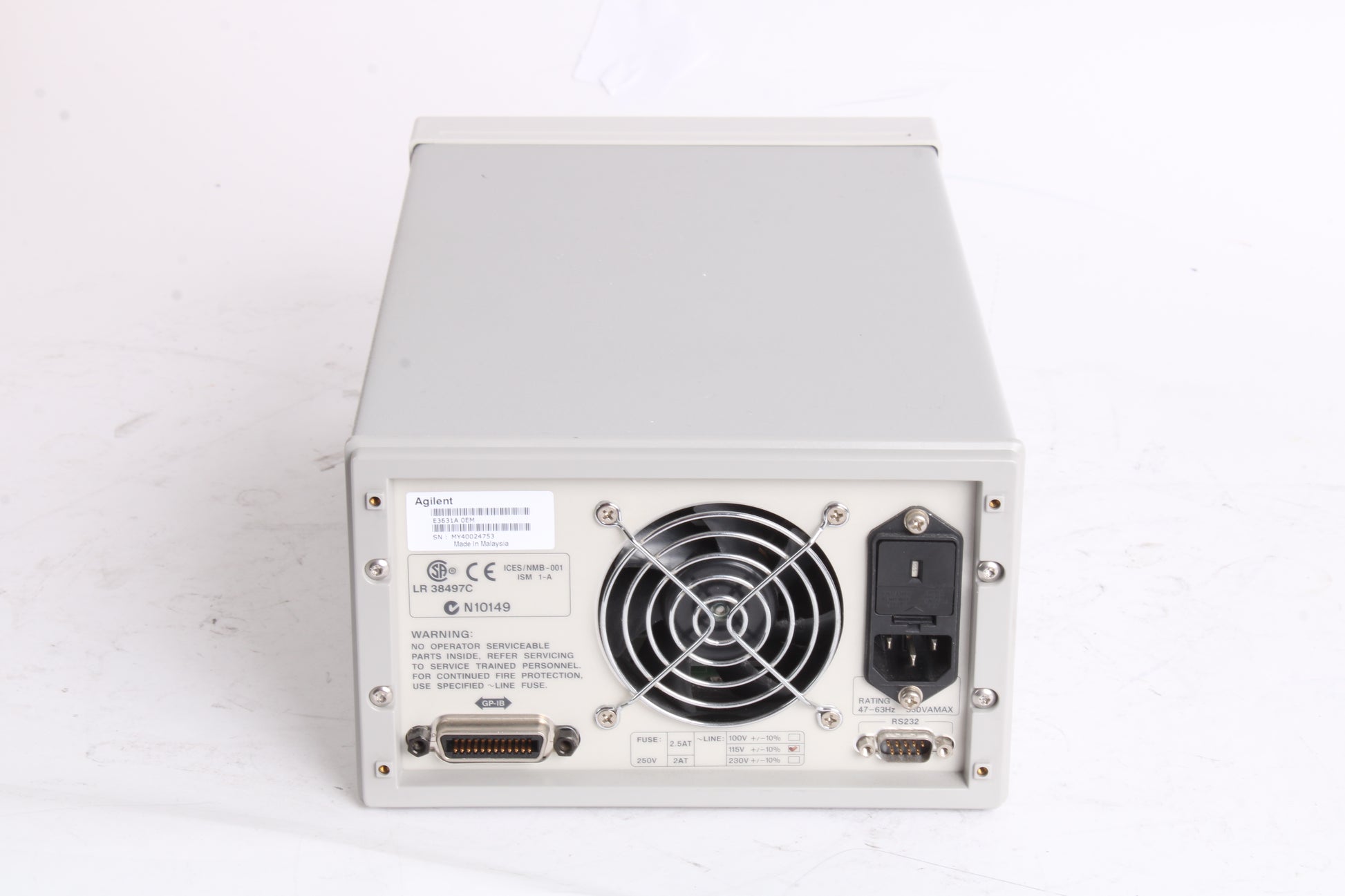 Agilent E3631A 0-6V,5A/0-+/-25V 1A Triple Output DC Power Supply – NTC Tech